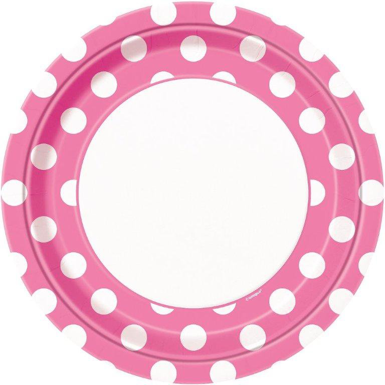 Unique Hot Pink Dots Plate, 9 inch - Shop Plates & bowls at H-E-B