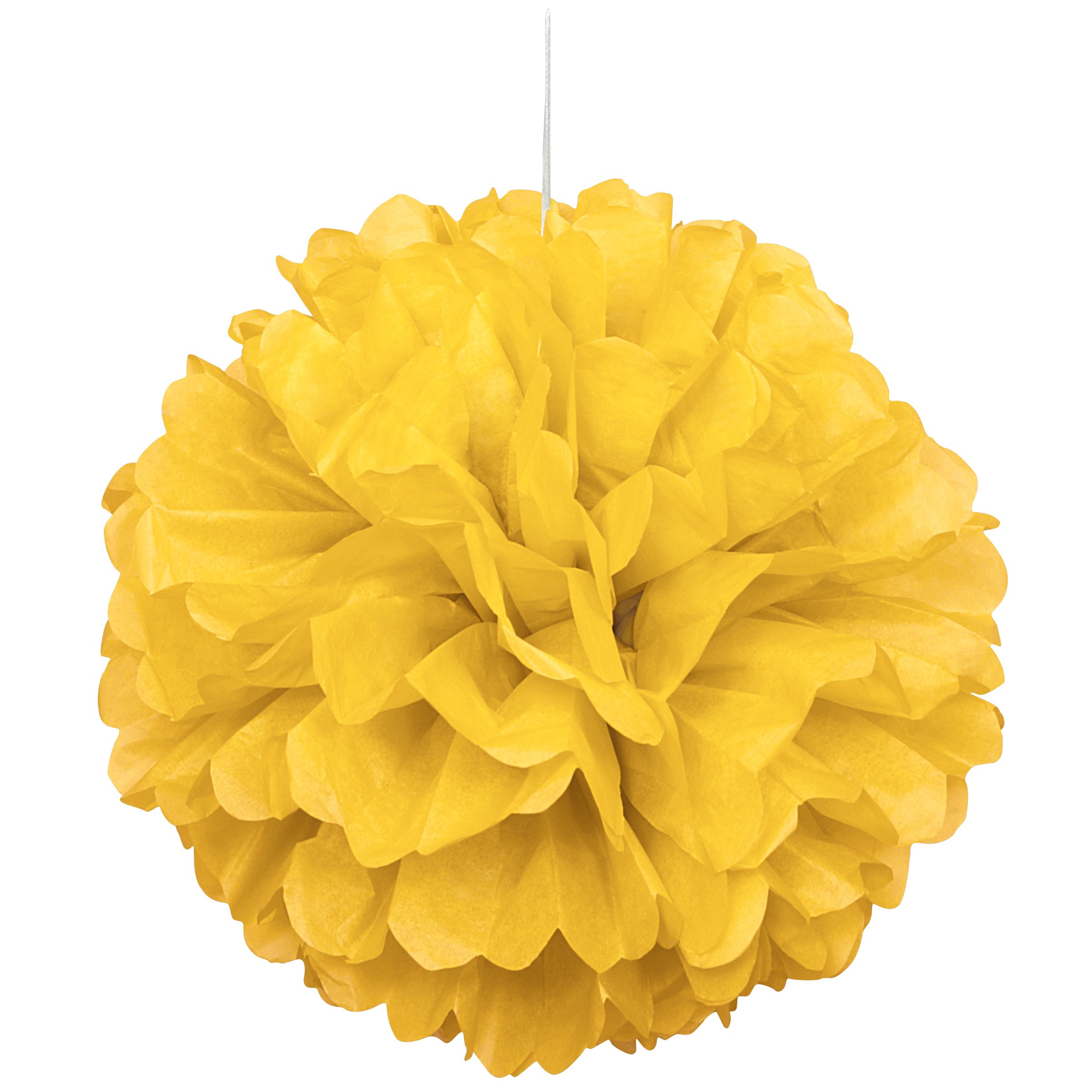 Unique Sun Yellow Puff Decor, 16" - Shop Party Supplies at H-E-B