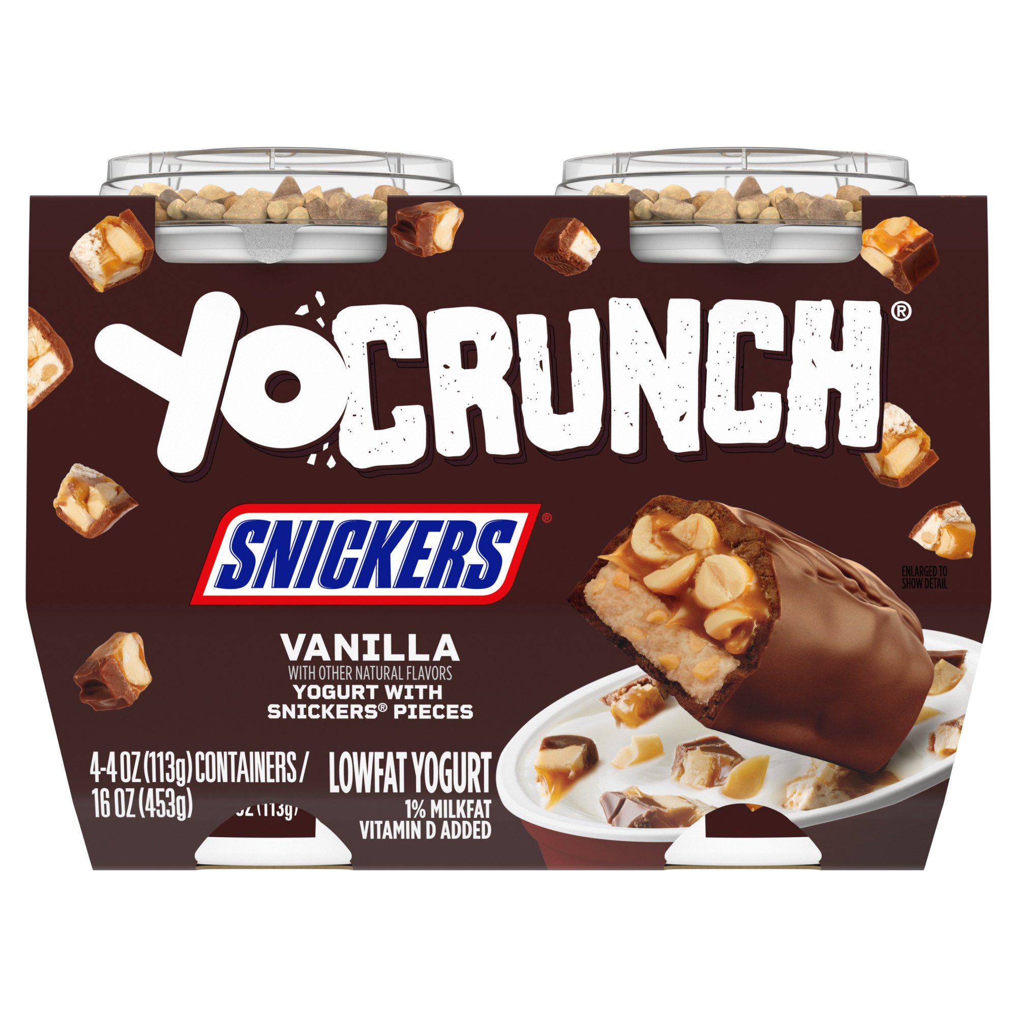 YoCrunch Low-Fat Vanilla with Snickers Yogurt - Shop Yogurt at H-E-B