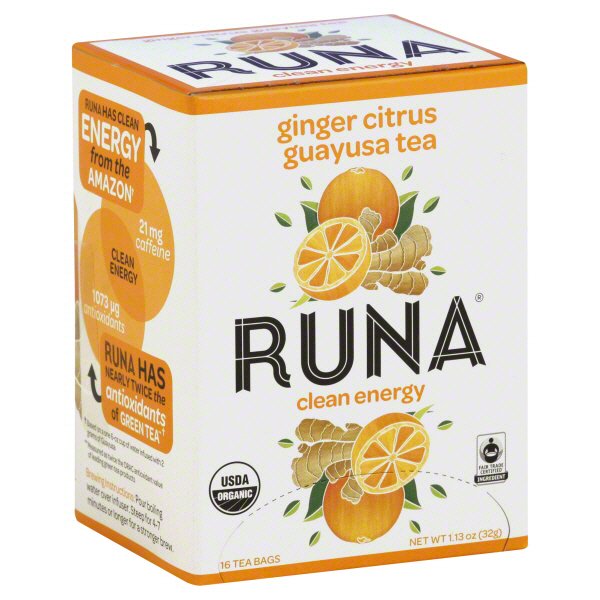 Runa Ginger Citrus Guayusa Tea Bags - Shop Tea at H-E-B