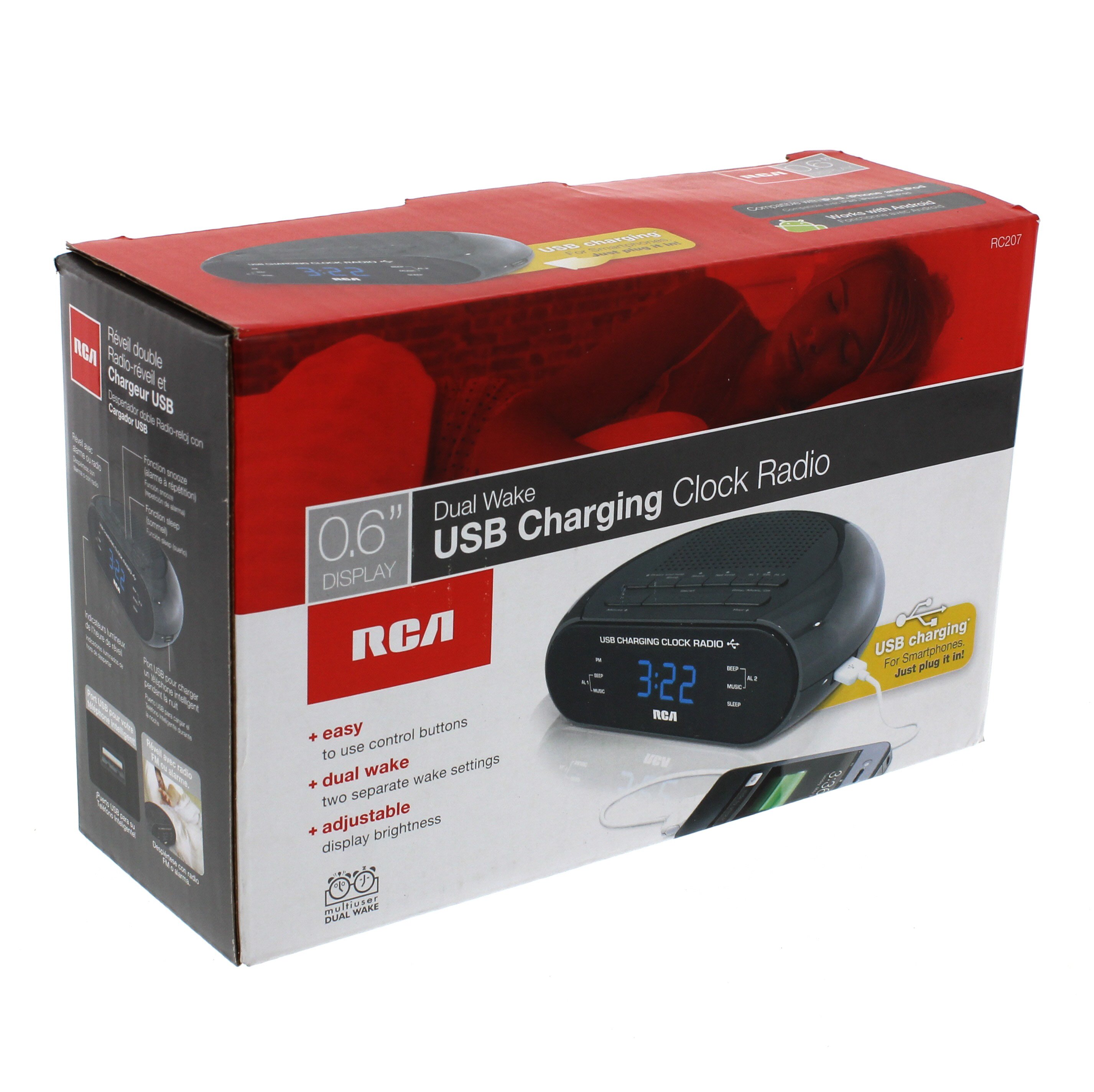 RCA Alarm Clock Built In USB Charger - Shop at H-E-B