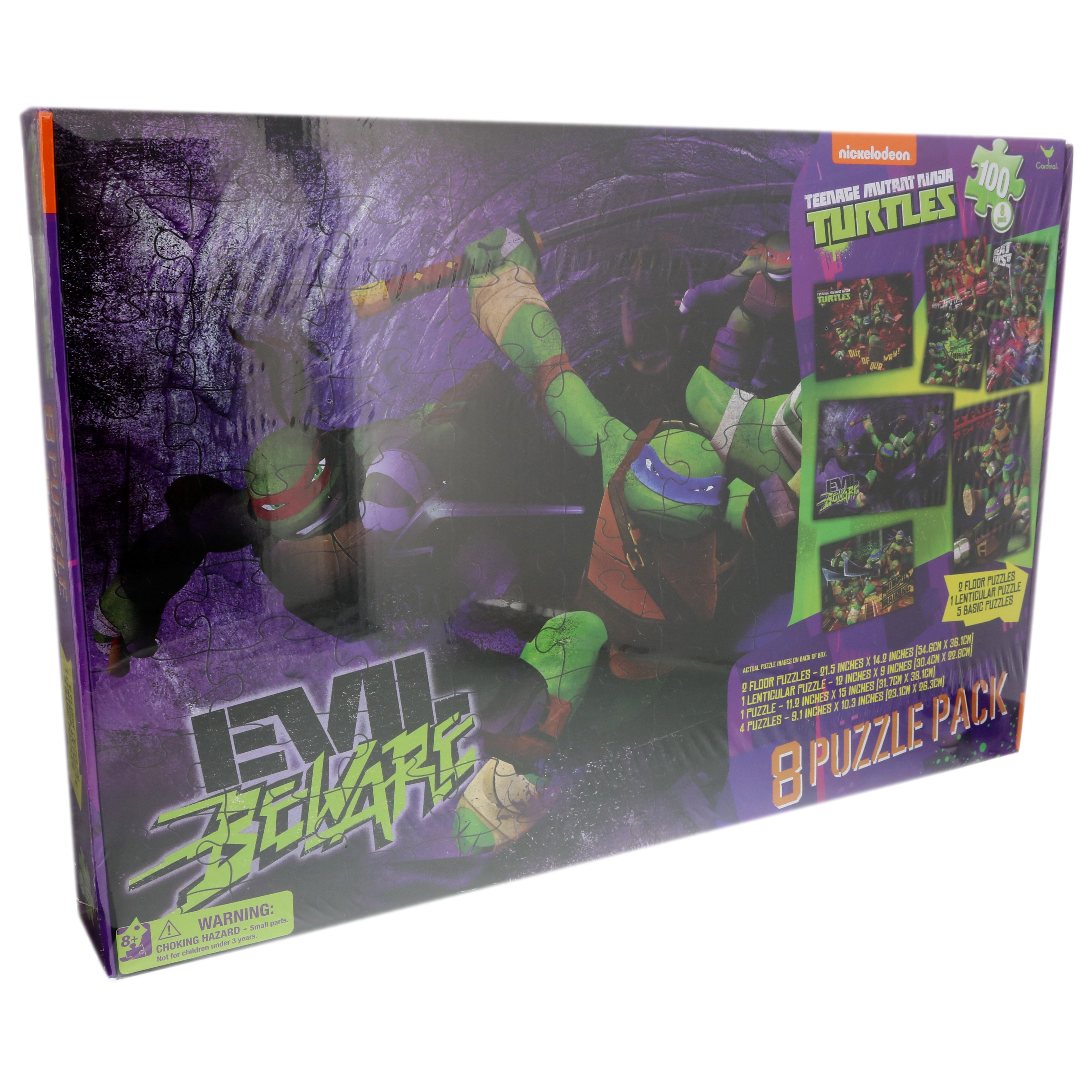 Cardinal Industries Teenage Mutant Ninja Turtles 100 Piece Puzzle Pack ...