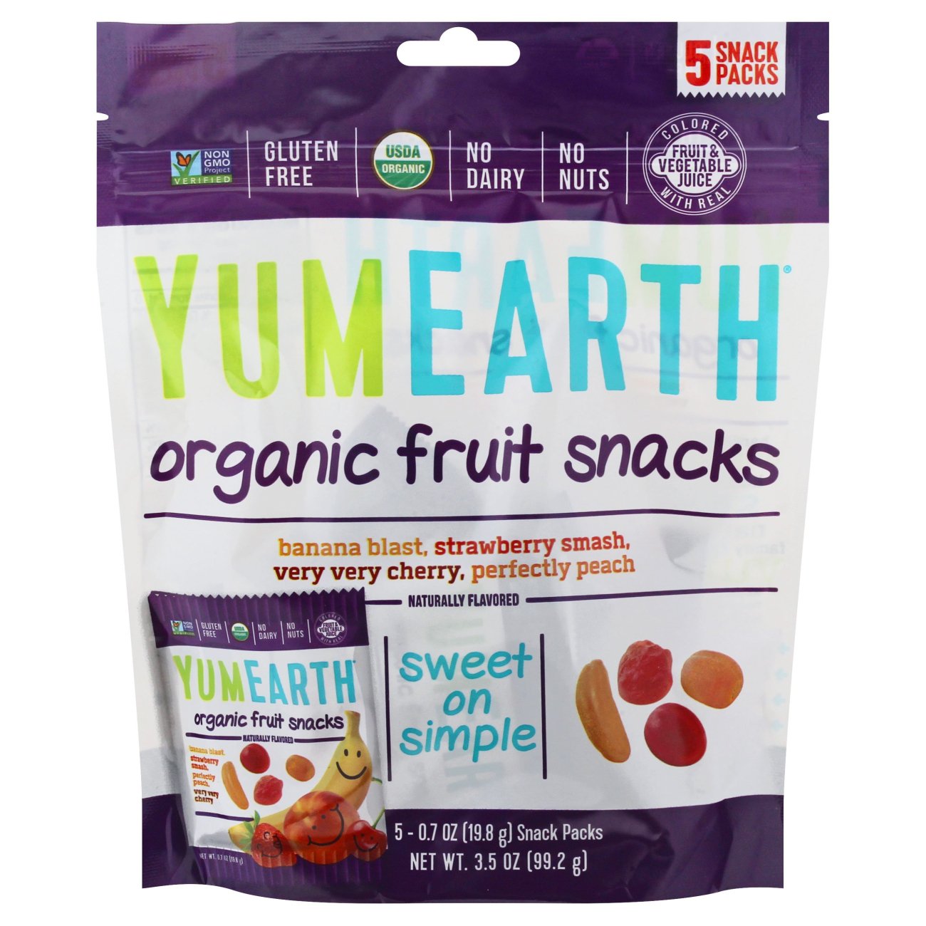 YumEarth Organic Fruit Snacks Original - Shop Candy at H-E-B