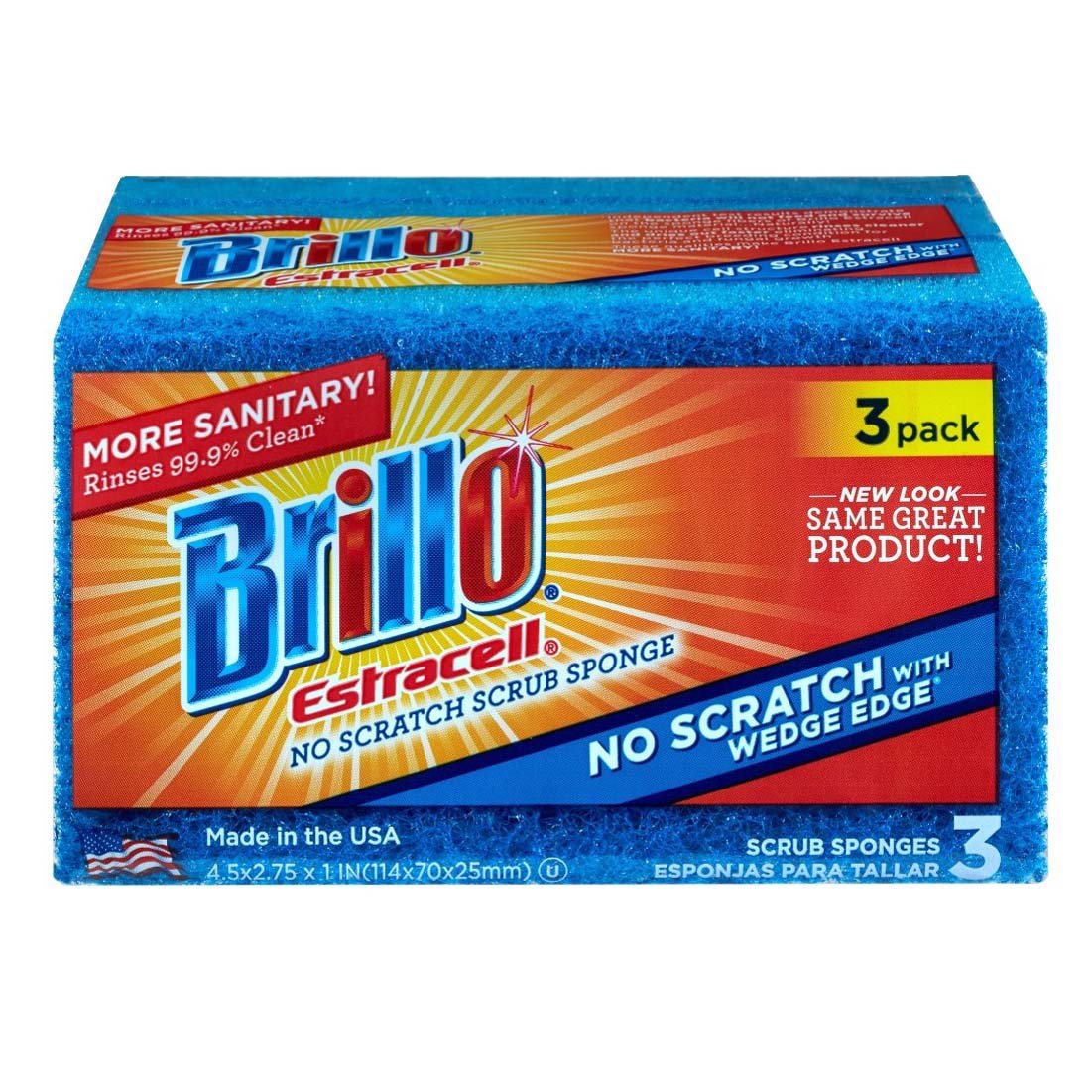 Brillo Estracell No Scratch Scrub Sponge with Wedge Edge - Shop Sponges ...