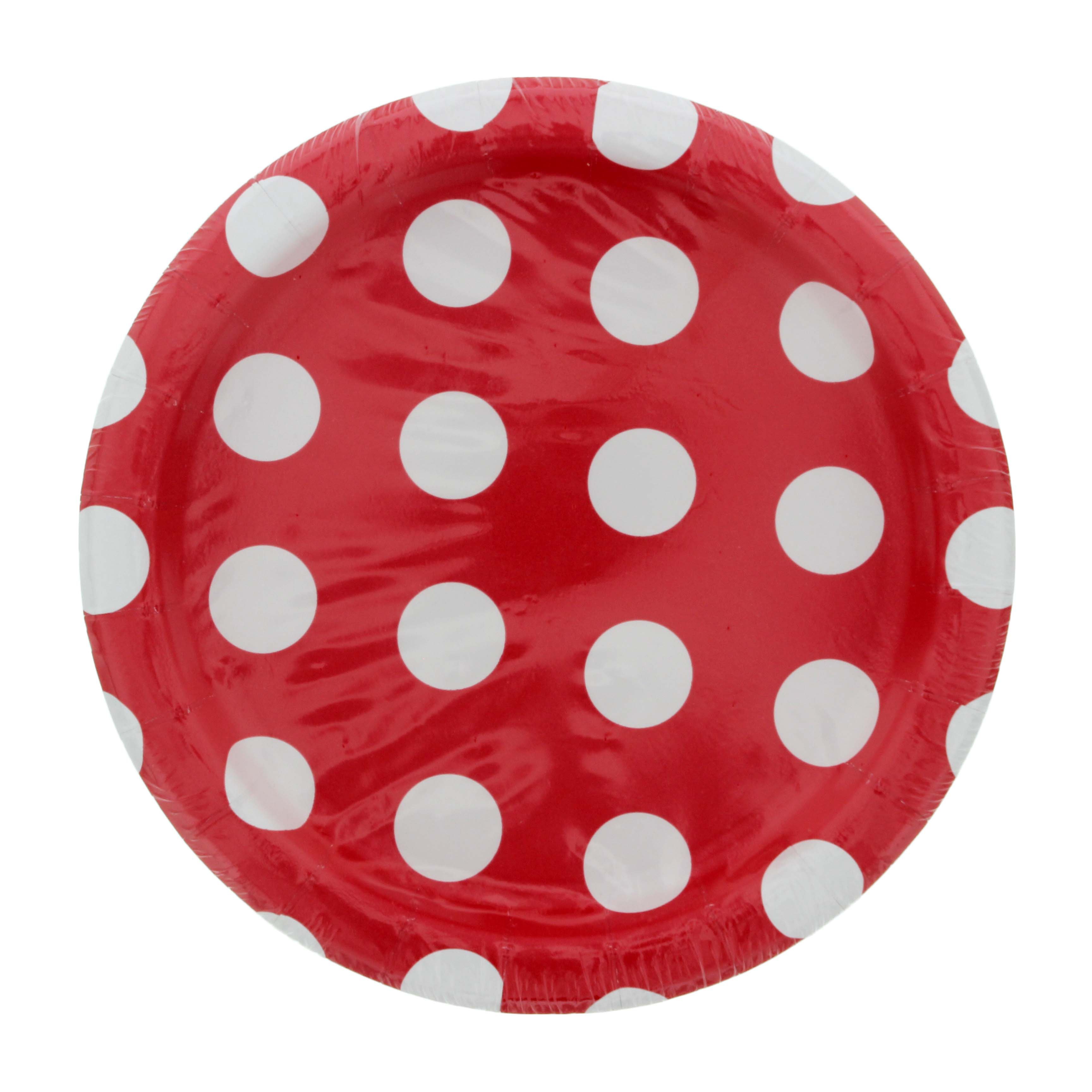 Unique Ruby Red Dots Plates, 7 inch - Shop Disposable Kitchenware at H-E-B