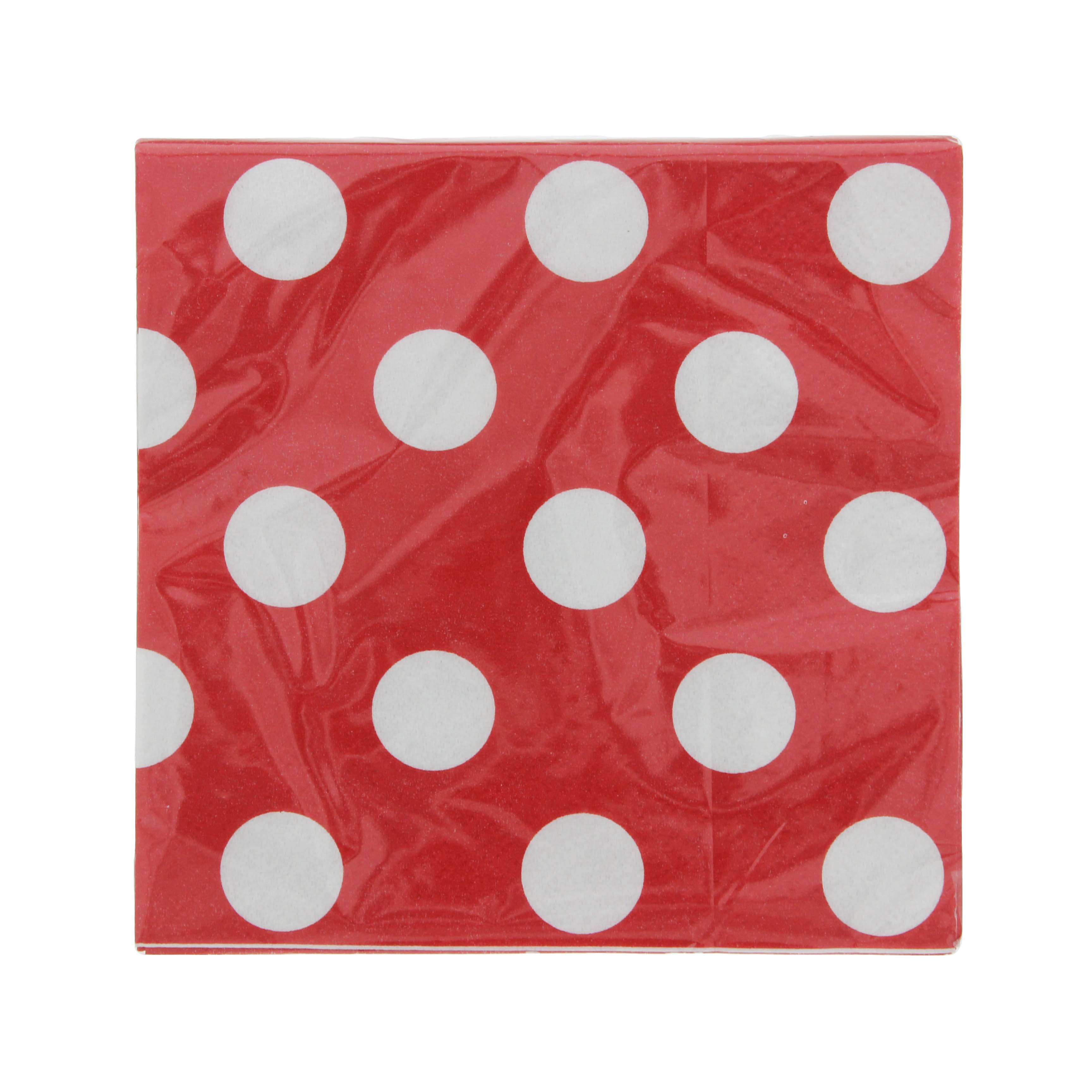 Unique Beverage Napkins Ruby Red Dots - Shop Napkins & table cloths at ...