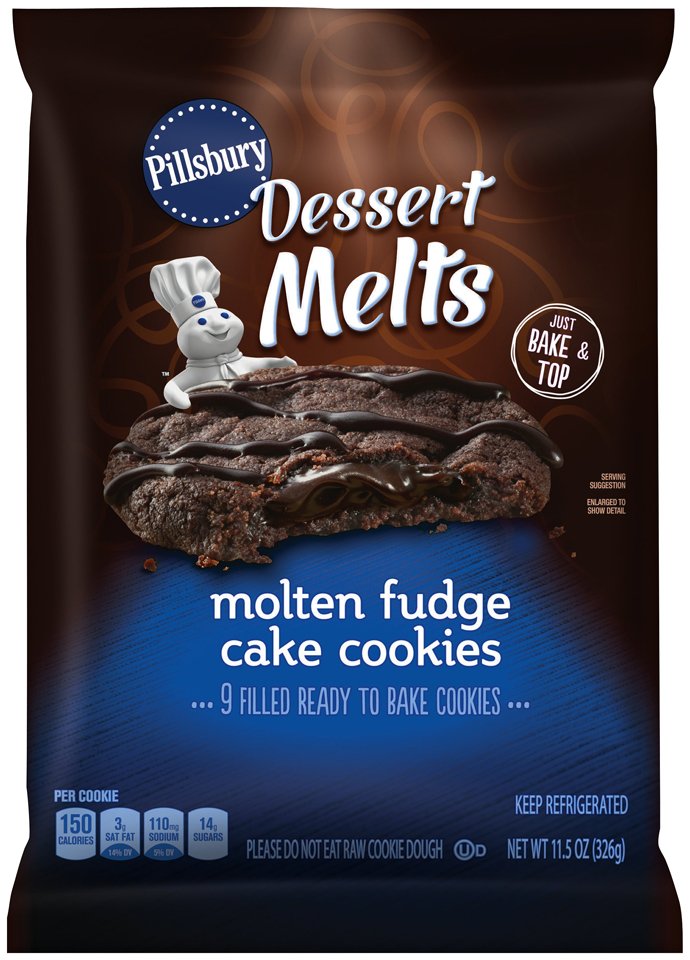 Pillsbury Dessert Melts Molten Fudge Cake Cookies - Shop Biscuit ...