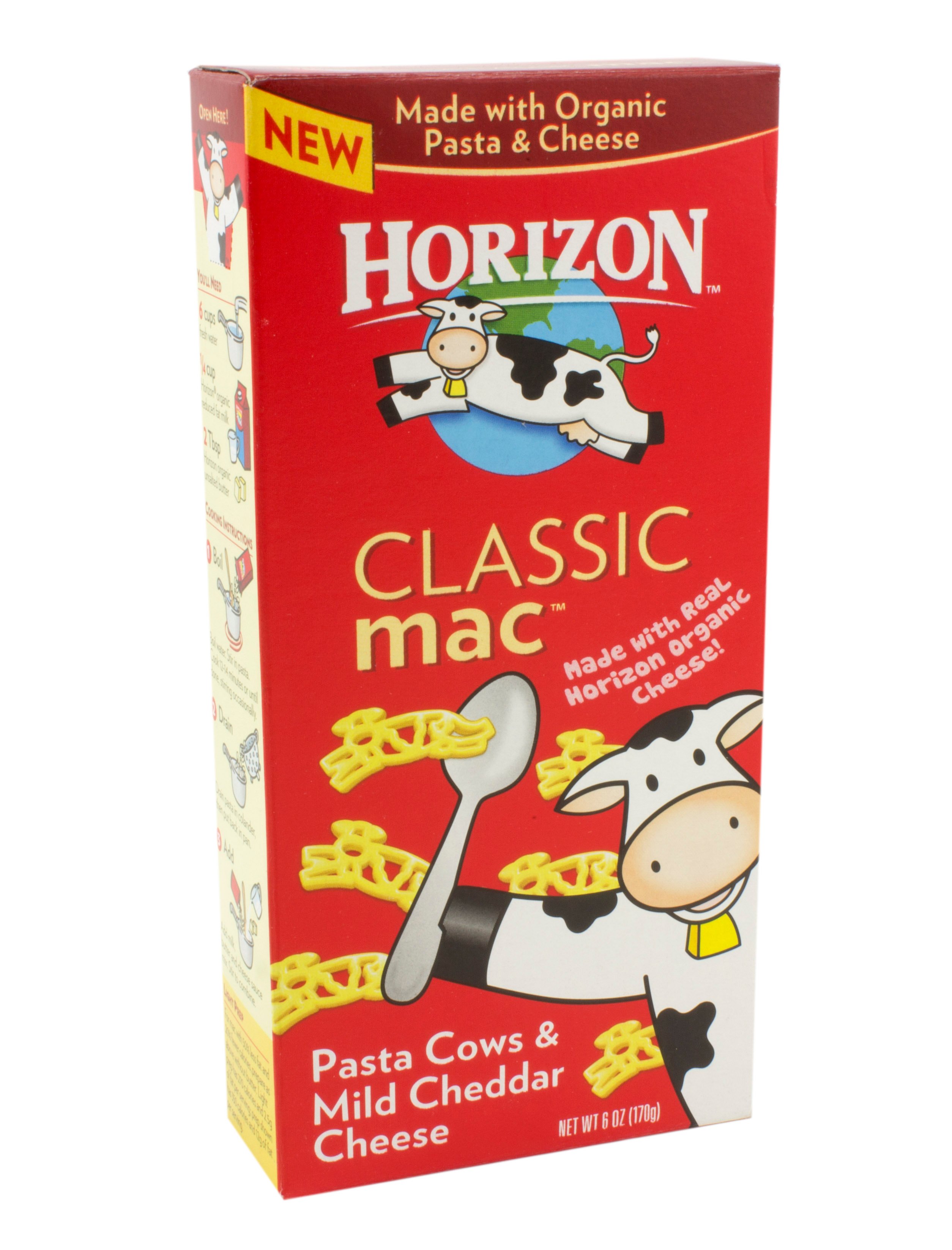 Horizon Organic Classic Mac Pasta Cows & Mild Cheddar - Shop Pantry ...