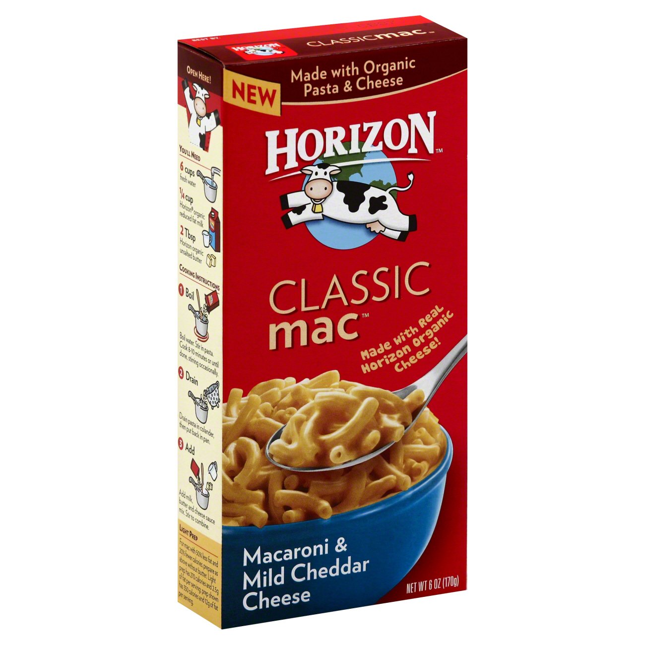 Horizon Organic Classic Mac Macaroni and Mild Cheddar Cheese - Shop ...