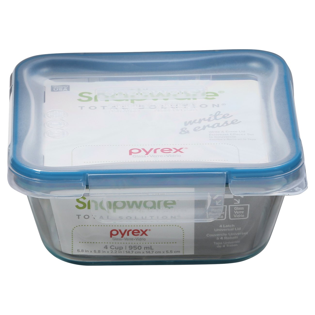 Snapware Medium Square Glass Food Storage Container - Shop Kitchen ...