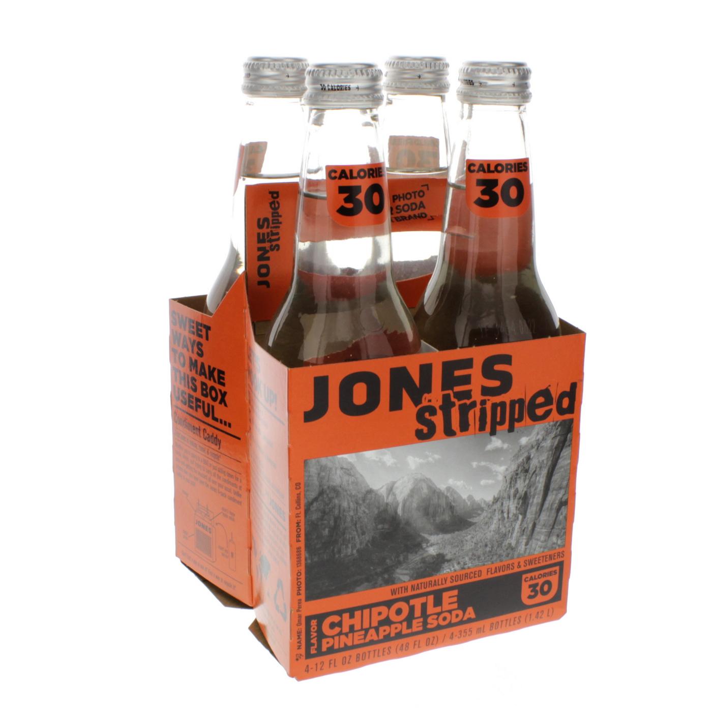 Jones Stripped Chipotle Pineapple Soda, 4 PK Bottles - Shop Soda at H-E-B