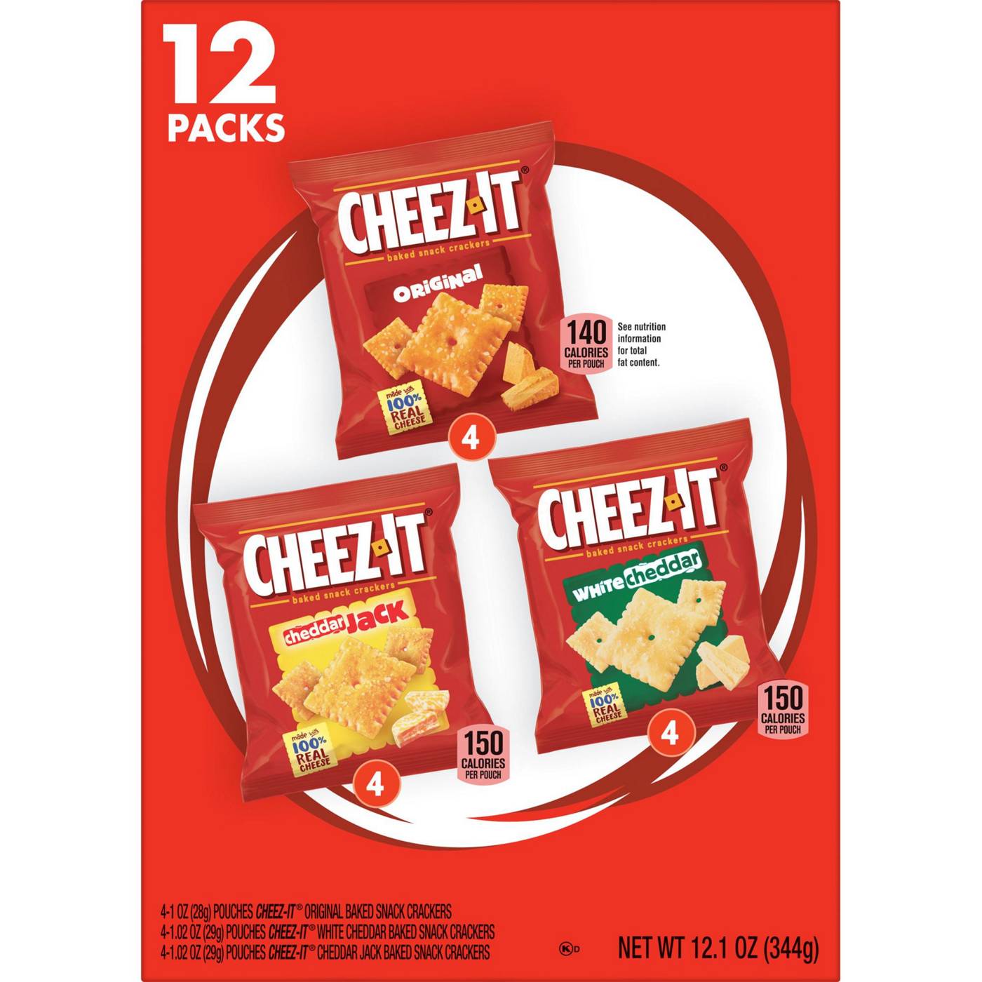 Cheez-It Variety Pack Cheese Crackers, 12.1 oz - Shop Crackers ...