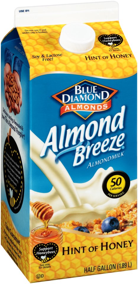 Blue Diamond Almond Breeze Hint of Honey Almond Milk - Shop Milk at H-E-B