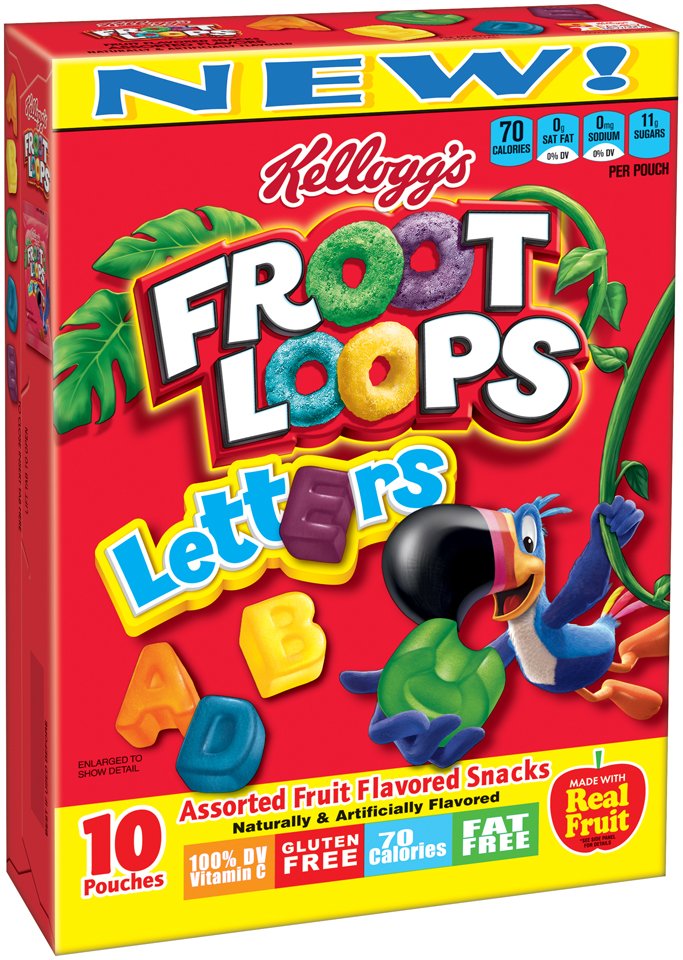 Kellogg's Froot Loop Letters Assorted Fruit Flavored Snacks - Shop ...