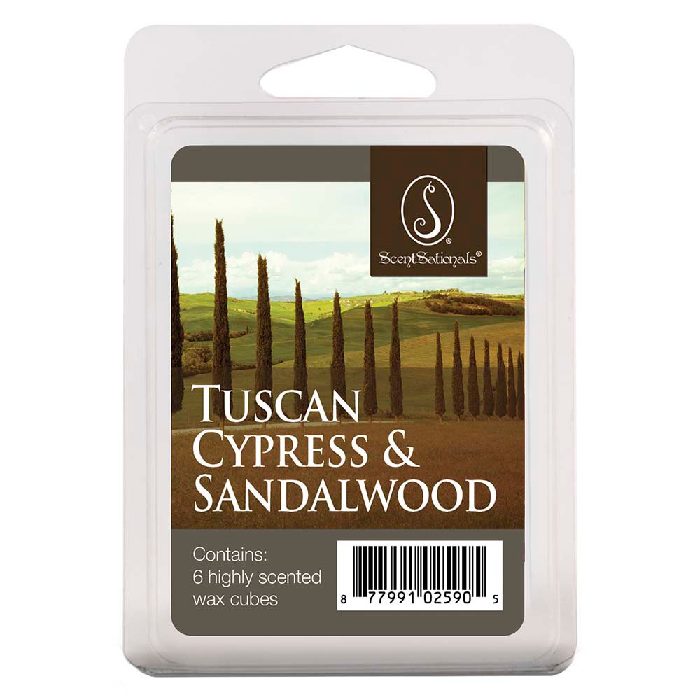 ScentSationals Tuscan Cypress & Sandalwood Scented Wax Melt Cubes ...