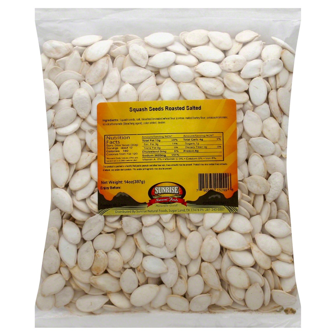 Sunrise Natural Foods Roasted Salted Squash Seeds - Shop Snacks & Candy ...