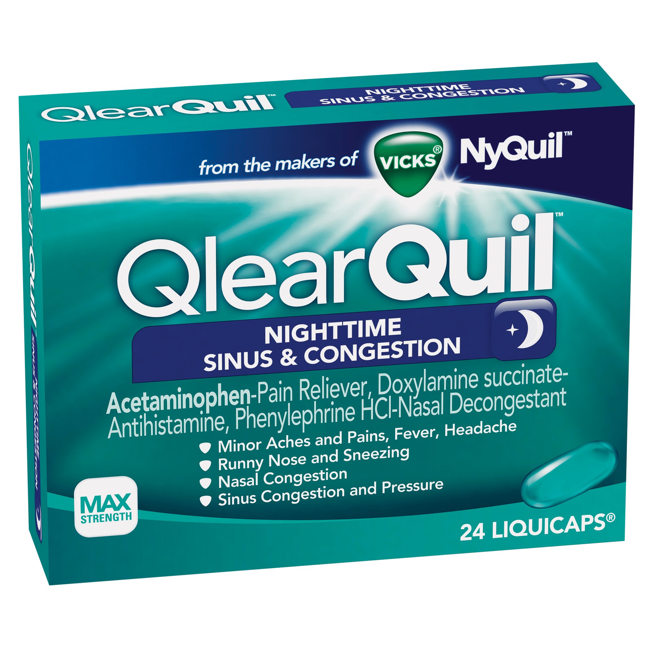 Vicks QlearQuil NyQuil Sinus & Congestion Nighttime - Shop Sinus ...