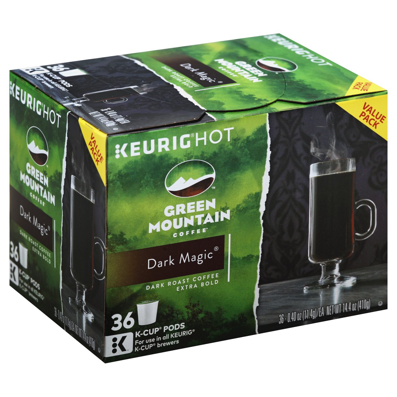 Green Mountain Coffee Dark Magic Value Pack Single Serve Coffee K Cups ...