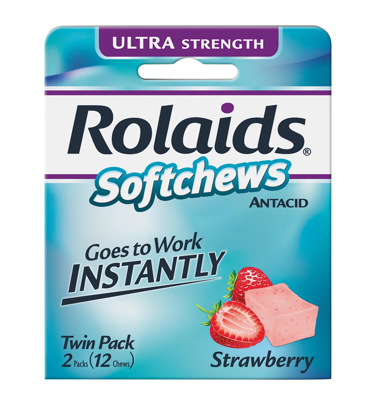 Rolaids Softchews Antacid Twin Pack - Strawberry - Shop Digestion ...