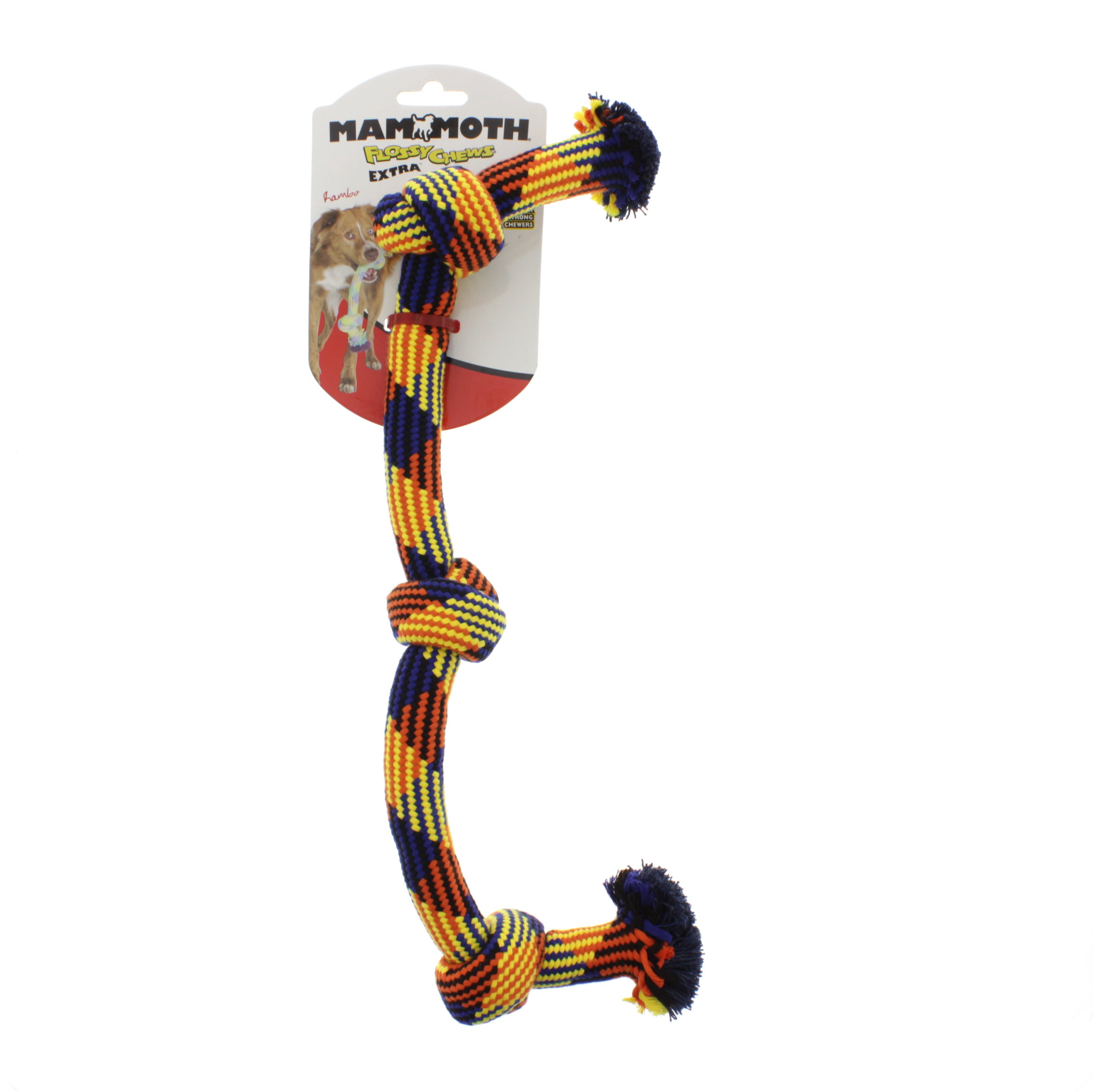 Mammoth Medium Braidys Rope 3 Knot Tug 20 inch, Assorted Colors - Shop ...