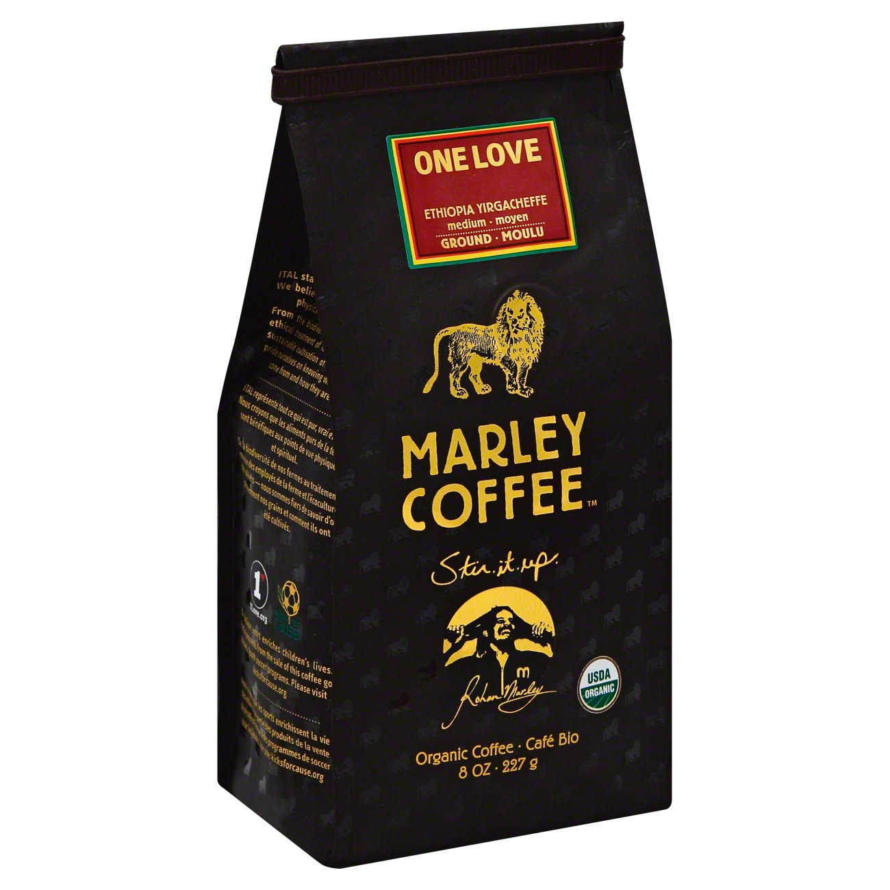 Marley Coffee One Love Ground 100% Ethiopia Yirgacheffe - Shop Coffee ...