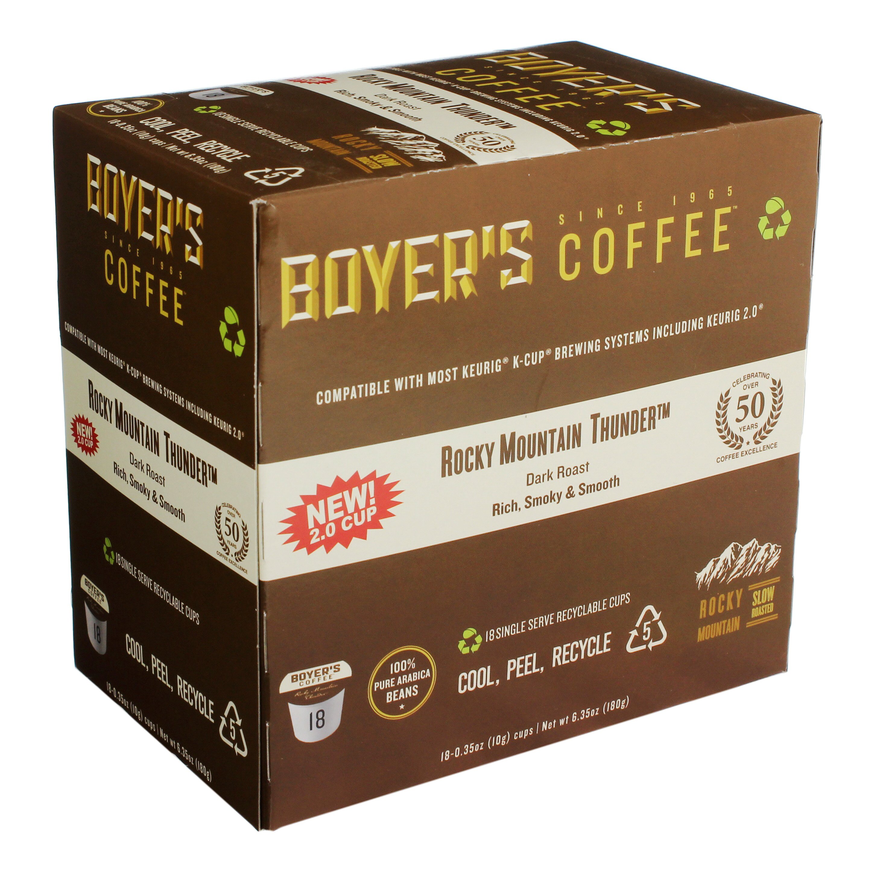 Boyer's Coffee Rocky Mountain Thunder Dark Roast Single Serve Coffee K ...