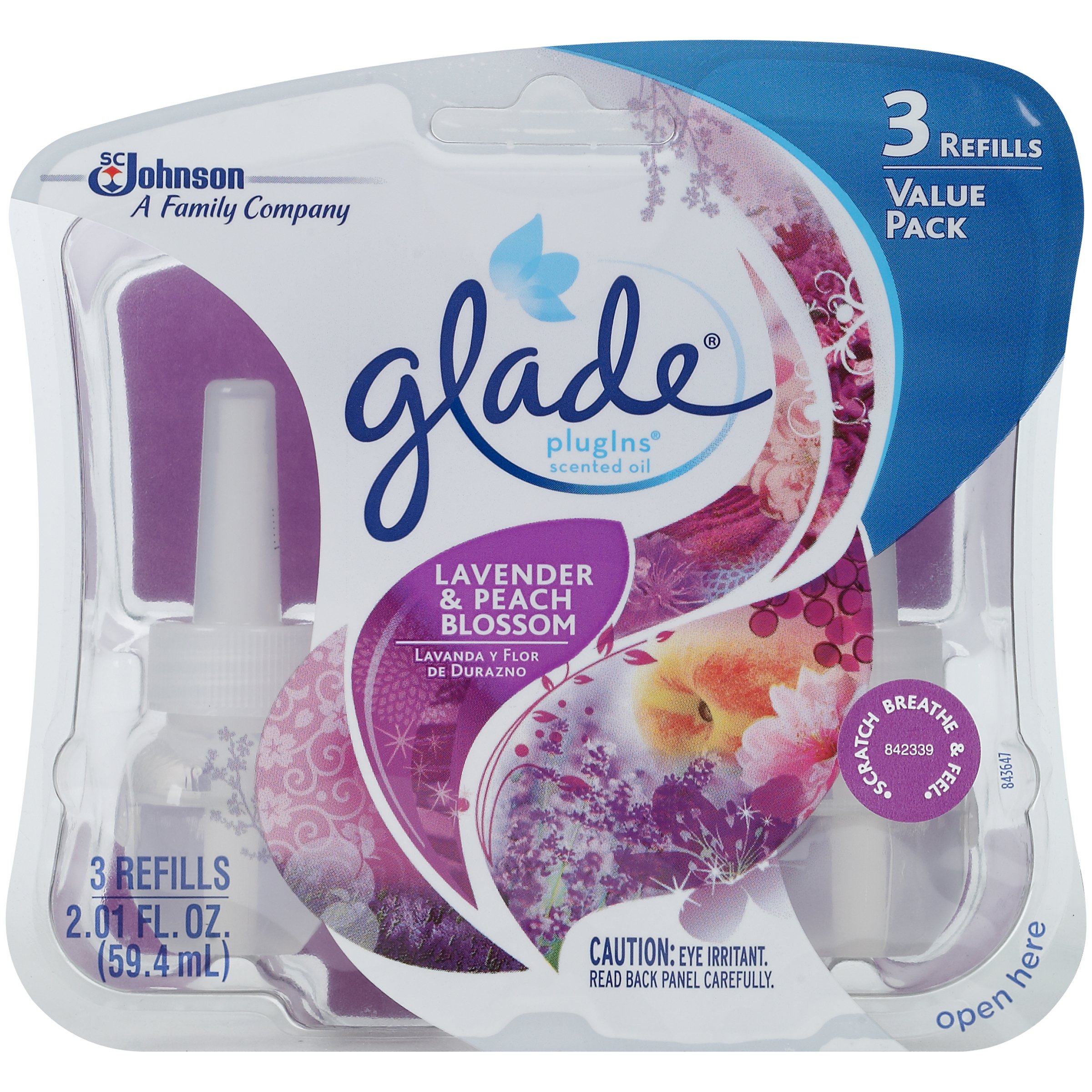 Glade Plug in Scented Oil Refill Lavender & Peach Blossom - Shop Air ...