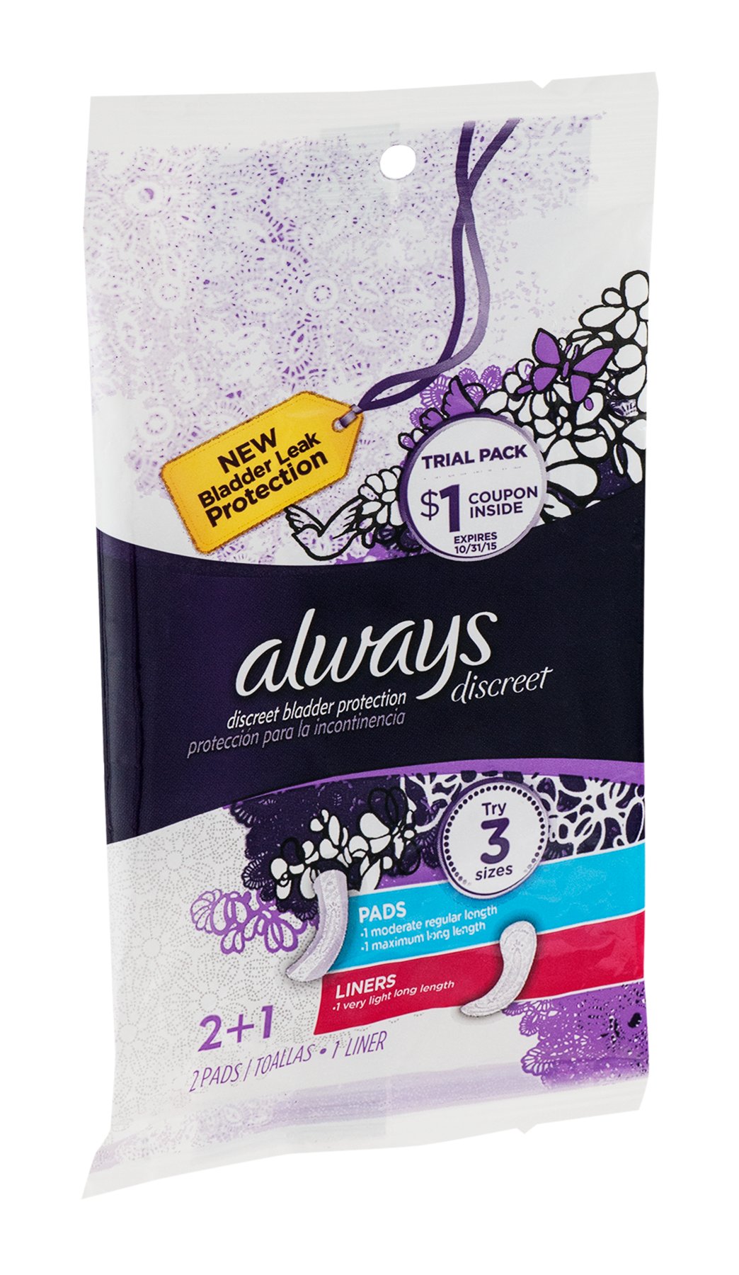 Always Discreet Pad/Liner Trial Pack - Shop Incontinence at H-E-B