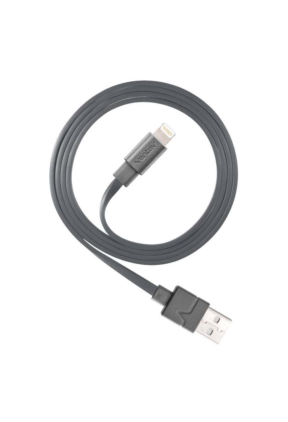 Ventev ChargeSync USB-A to Apple Flat Lightning Cable - Gray - Shop Phone chargers at H-E-B
