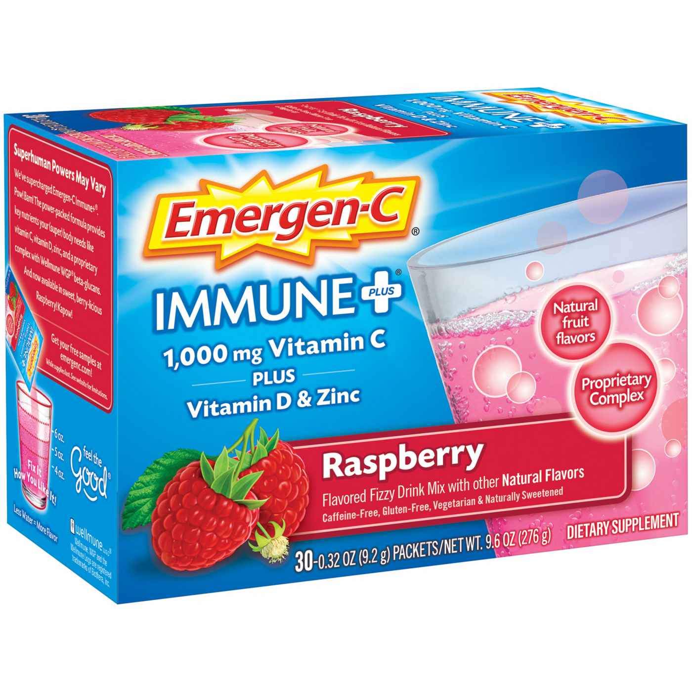 Emergen-C Immune+ Vitamin C 1000Mg Powder Raspberry - Shop Vitamins A-Z ...