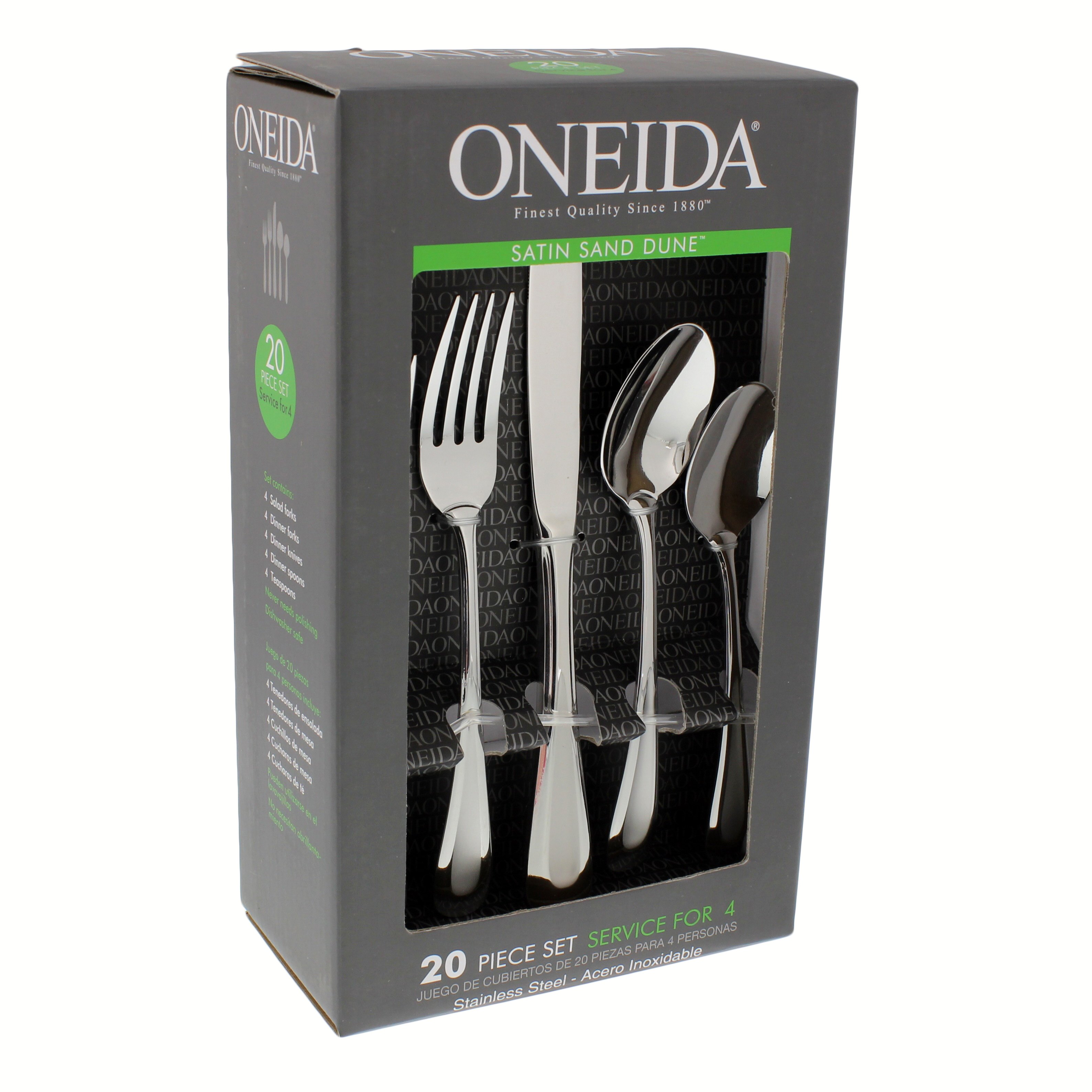 Oneida Oneida Satin Sand 20pc Flatware Set - Shop Flatware at H-E-B