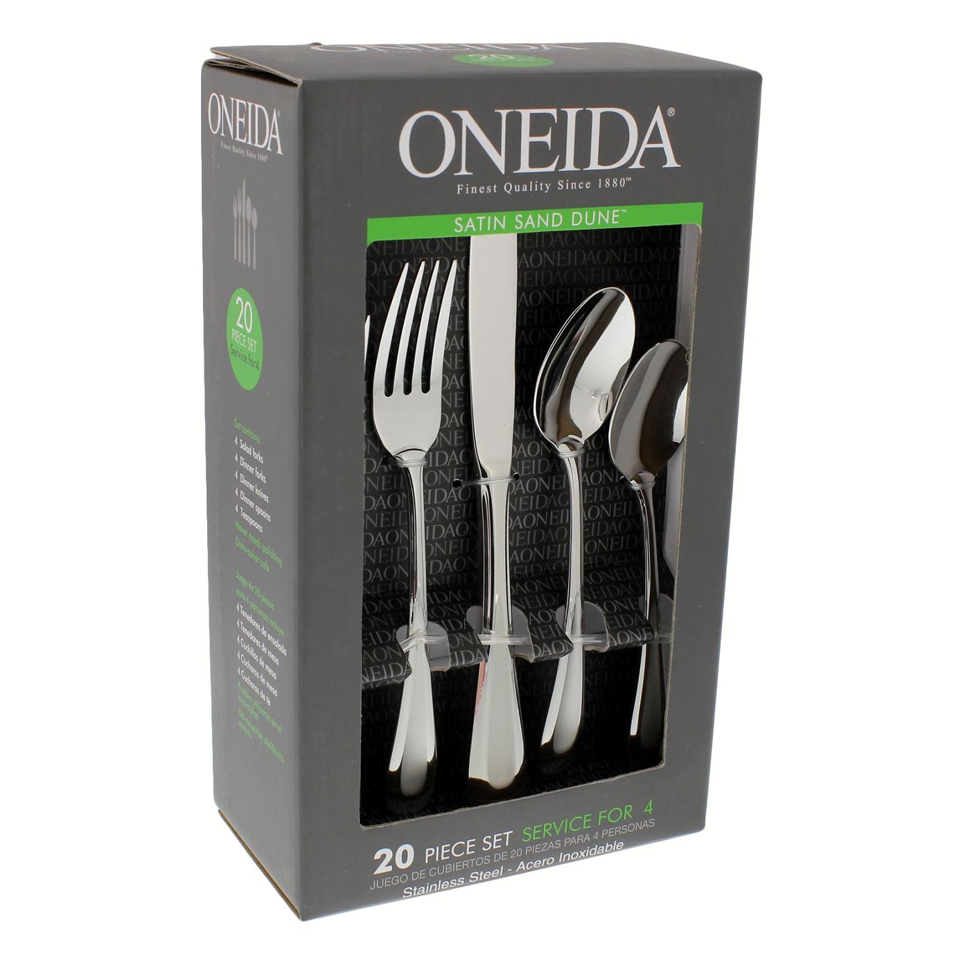 Oneida Oneida Satin Sand 20pc Flatware Set - Shop Flatware at H-E-B