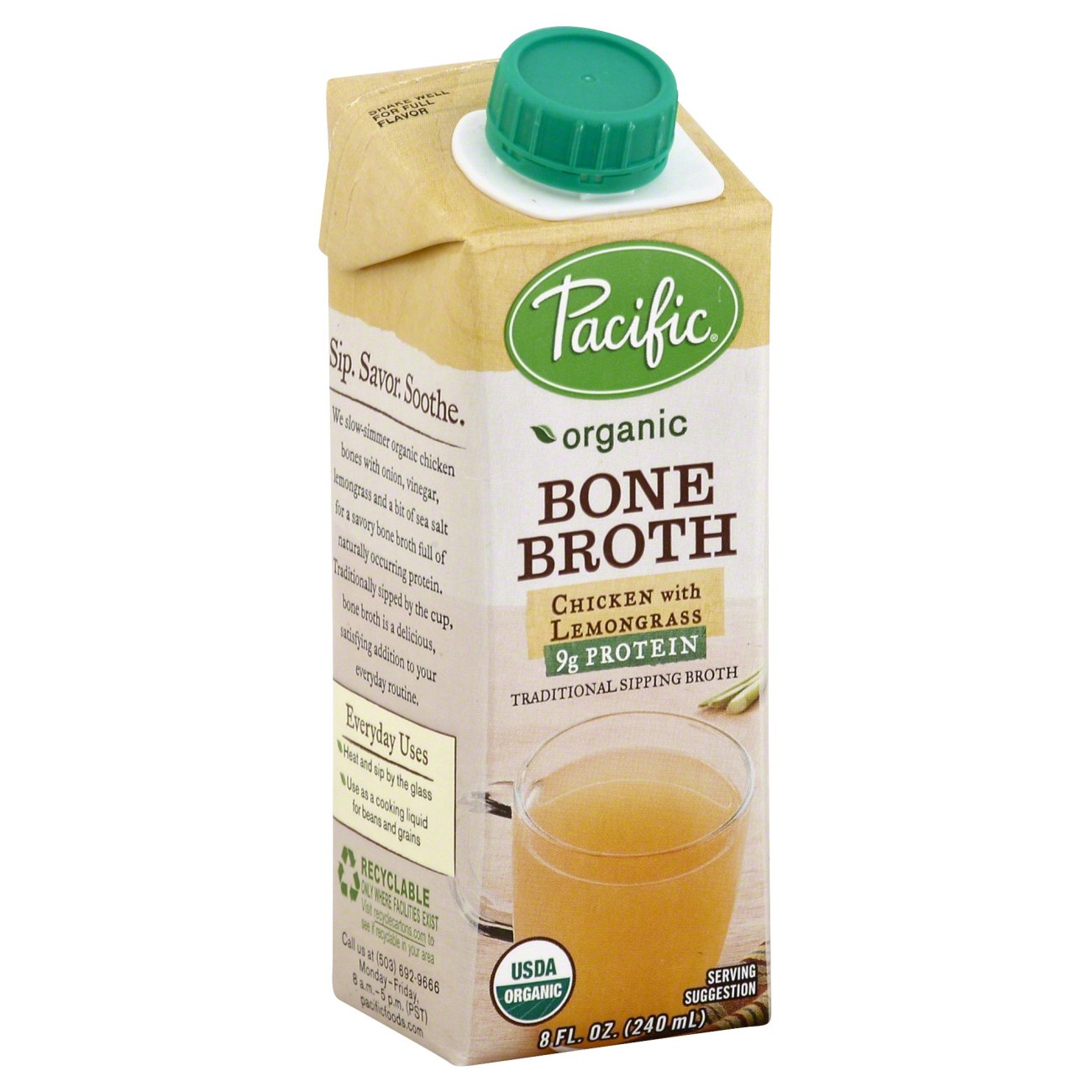 Pacific Foods Organic Chicken with Lemongrass Bone Broth - Shop Broth ...