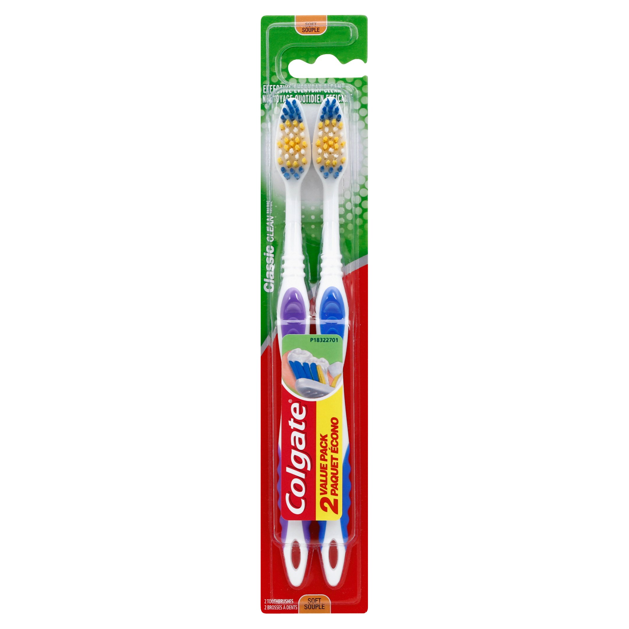 Colgate Classic Clean Toothbrush - Soft - Shop Toothbrushes at H-E-B