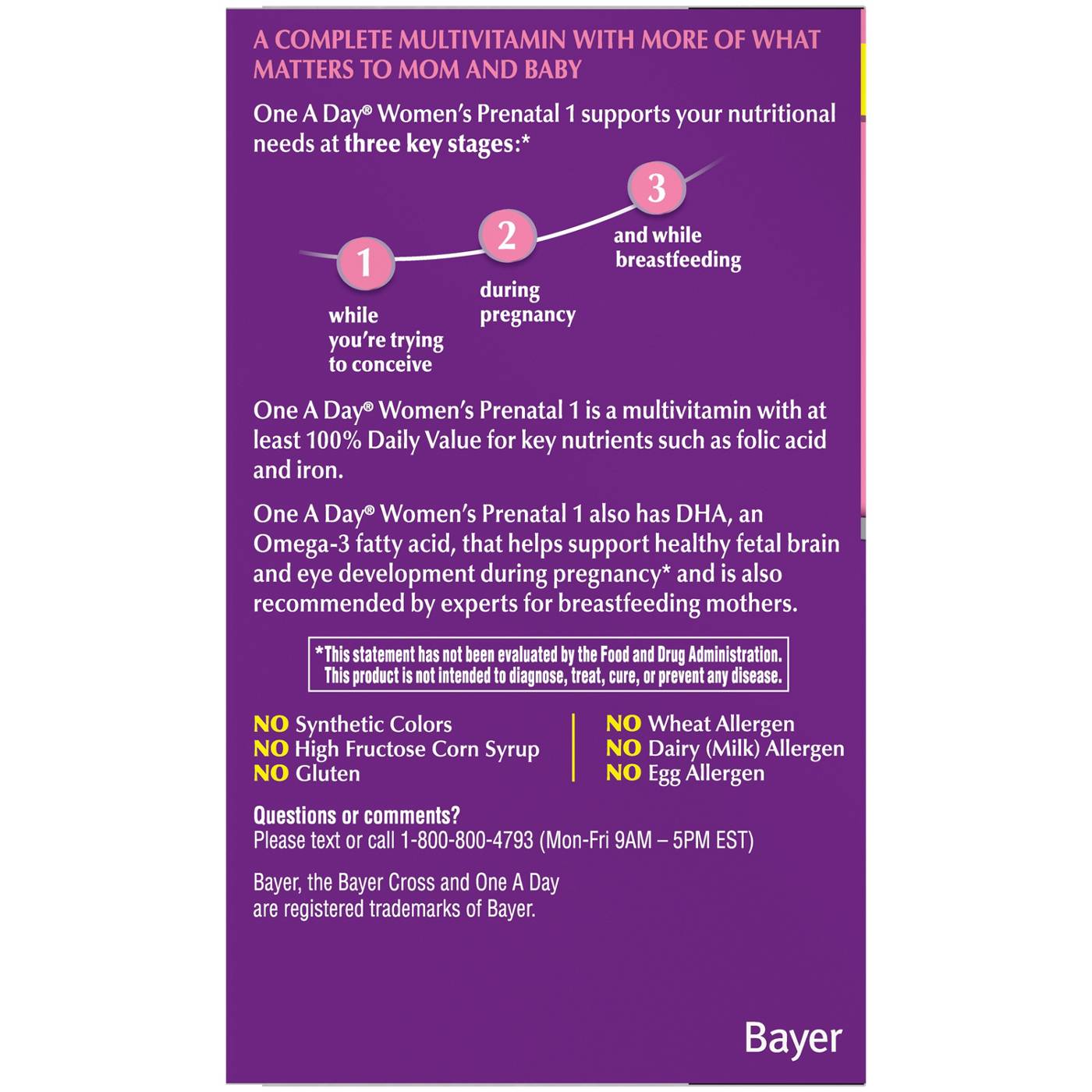 One A Day Prenatal 1 Complete Multivitamin Softgels - Shop ...