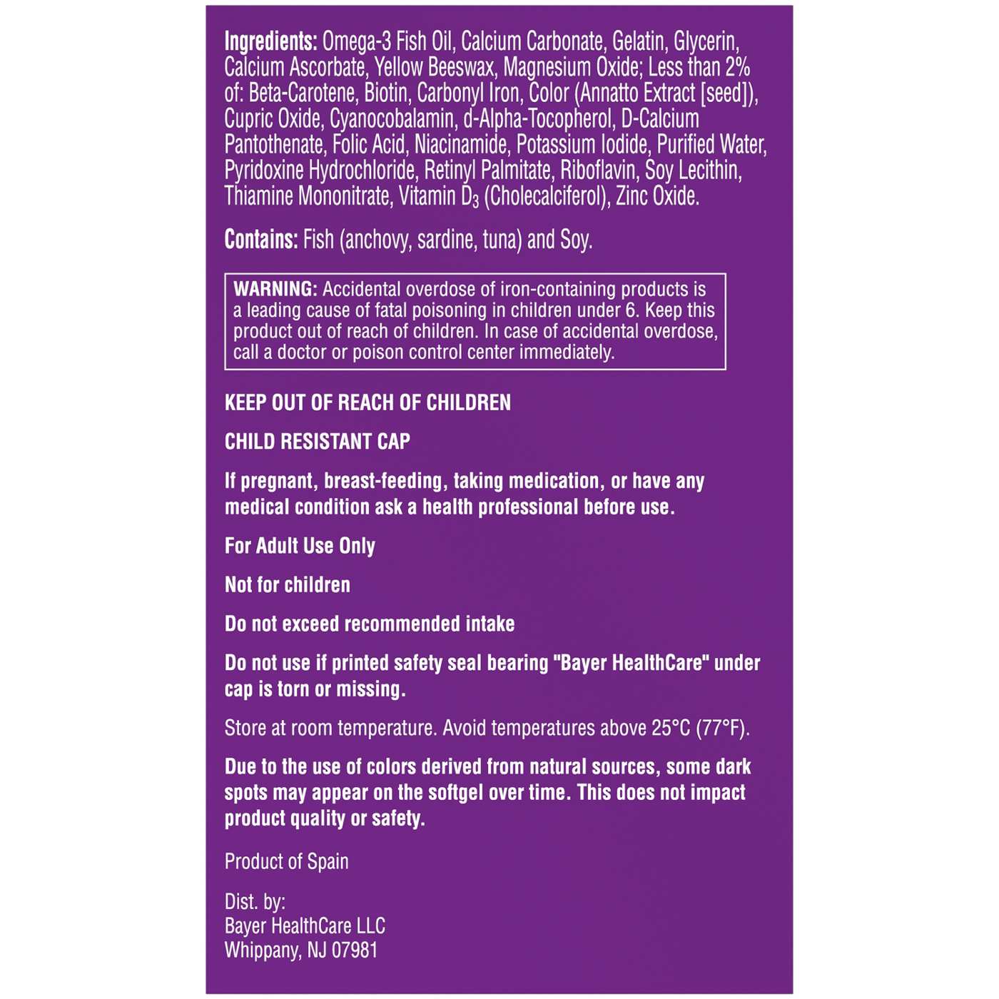 One A Day Prenatal 1 Complete Multivitamin Softgels - Shop ...