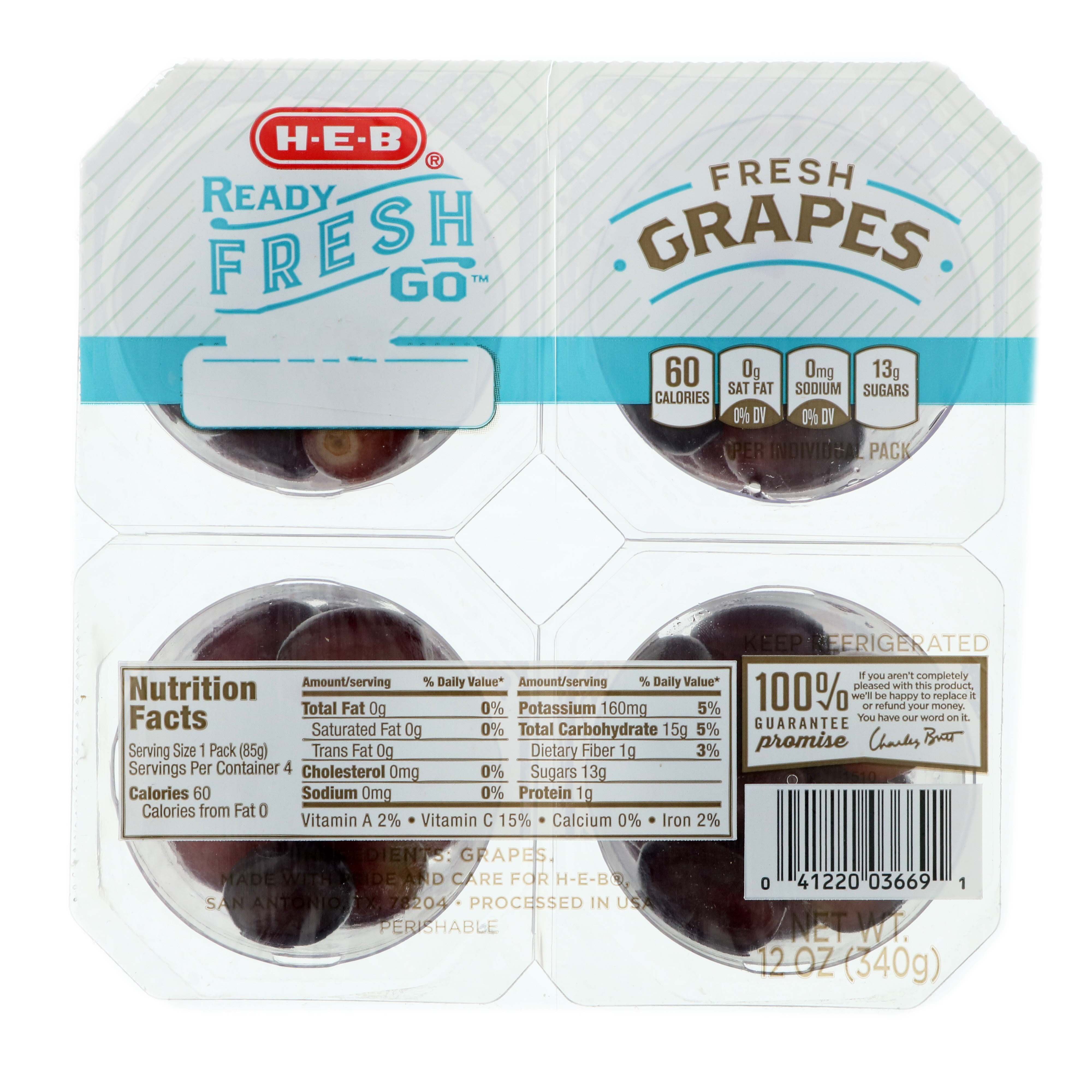 H-E-B Ready, Fresh, Go! Red Grapes Snap Pack - Shop Fruit at H-E-B