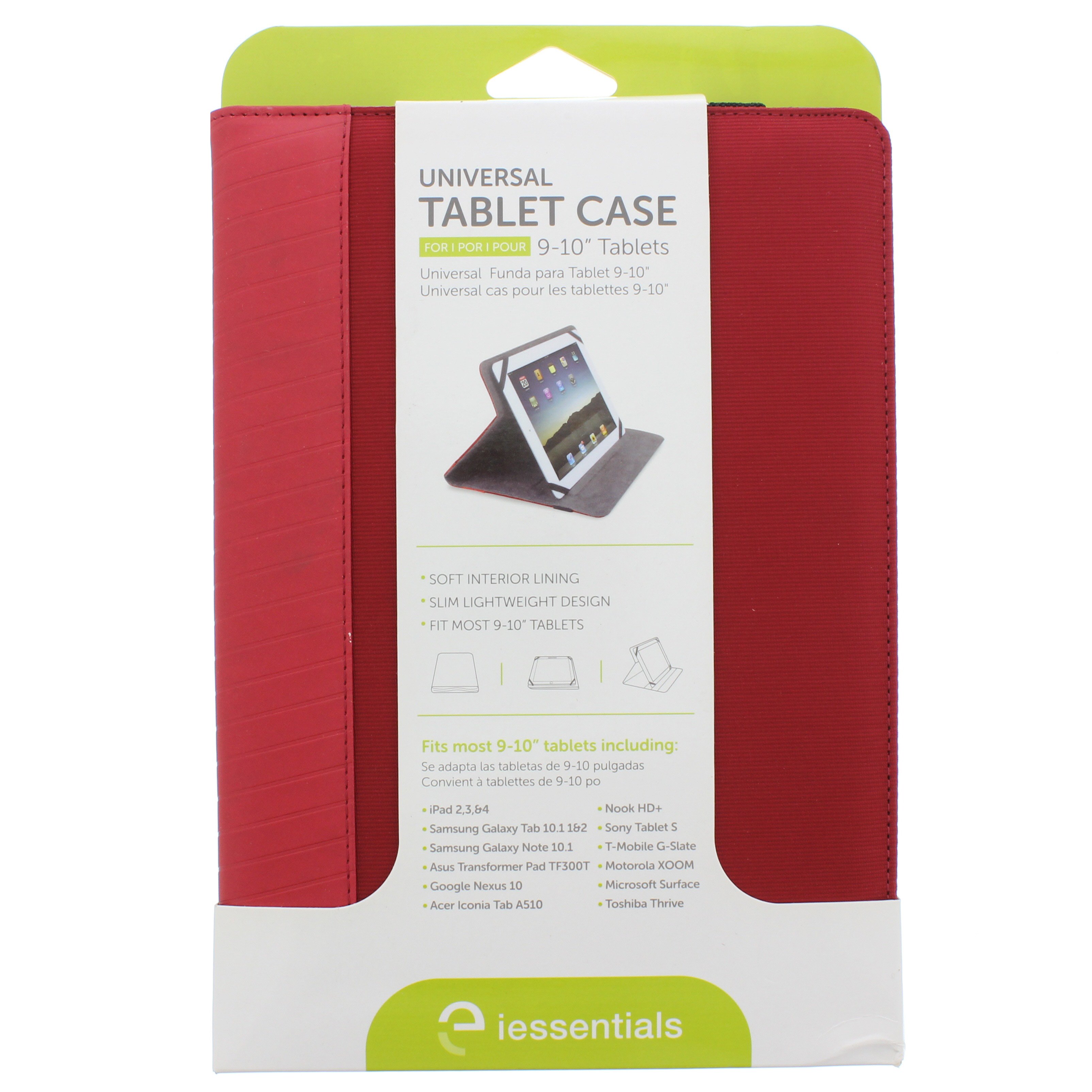 I Essentials Universal Red Folio 9 to 10 Inch Tablet Case - Shop Cases ...
