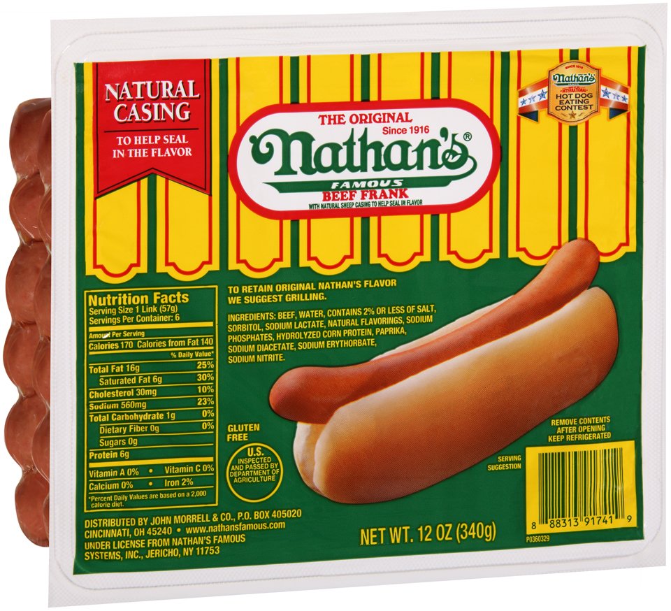 Nathan's Natural Casing Beef Franks - Shop Hot dogs at H-E-B