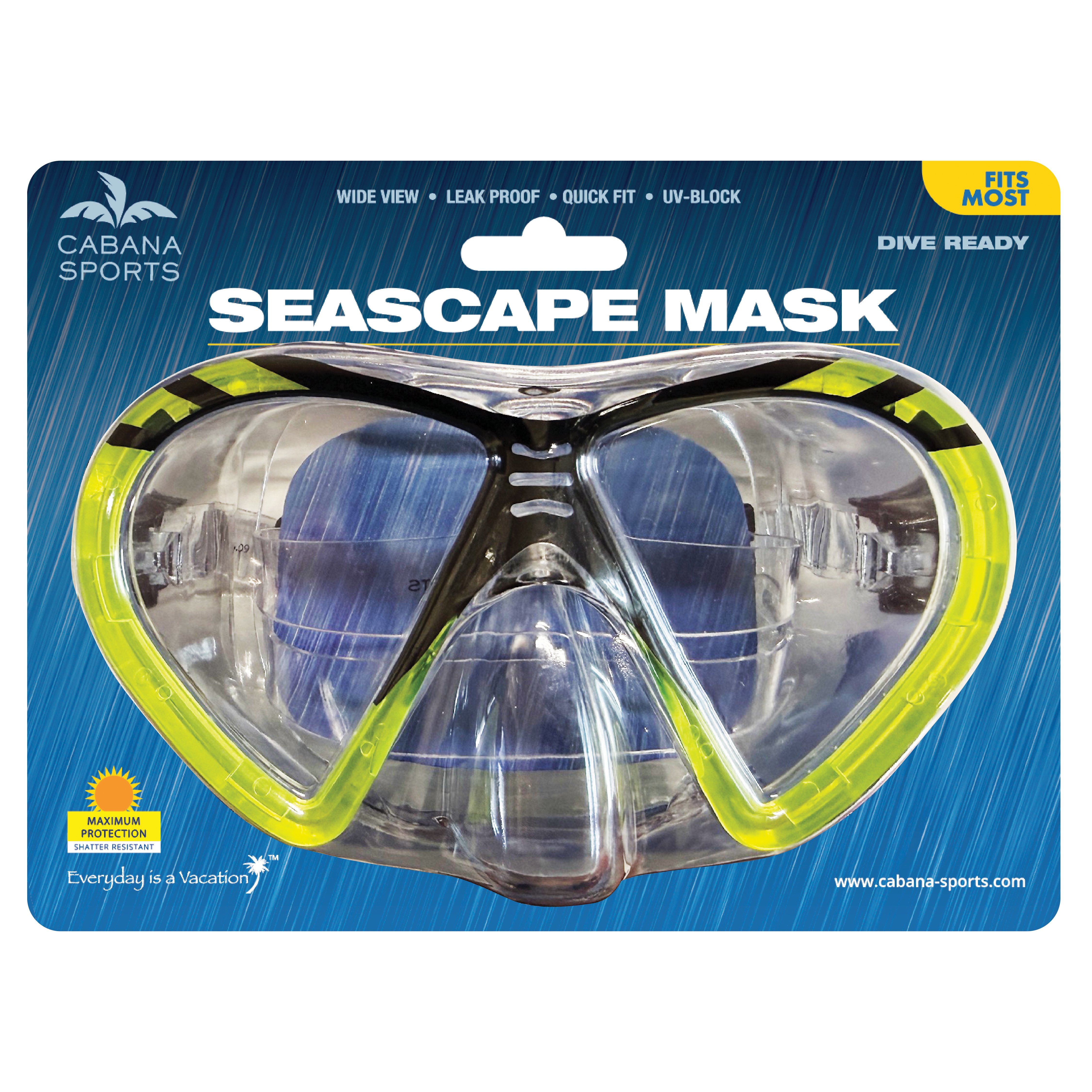 Cabana Sports Seascape Dive Mask - Assorted Colors - Shop Goggles ...