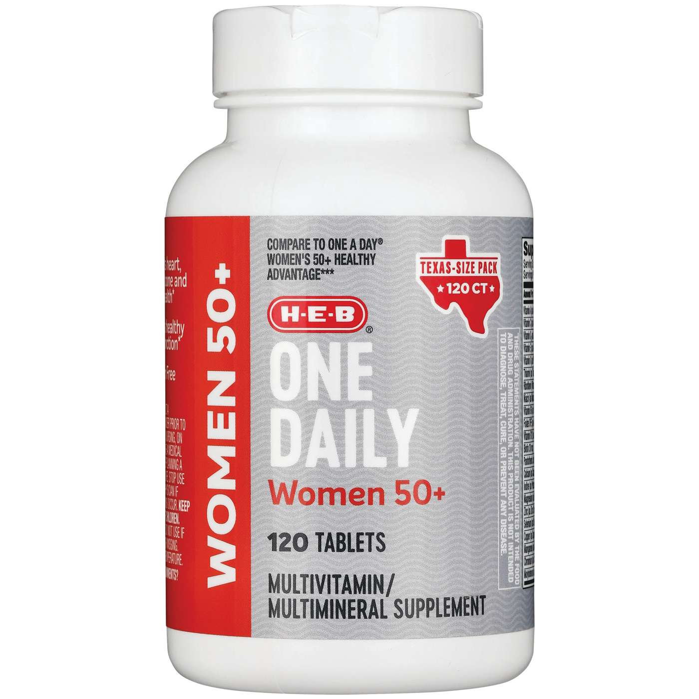 H-E-B Women 50+ One Daily Multivitamin Tablets - Texas-Size Pack - Shop ...