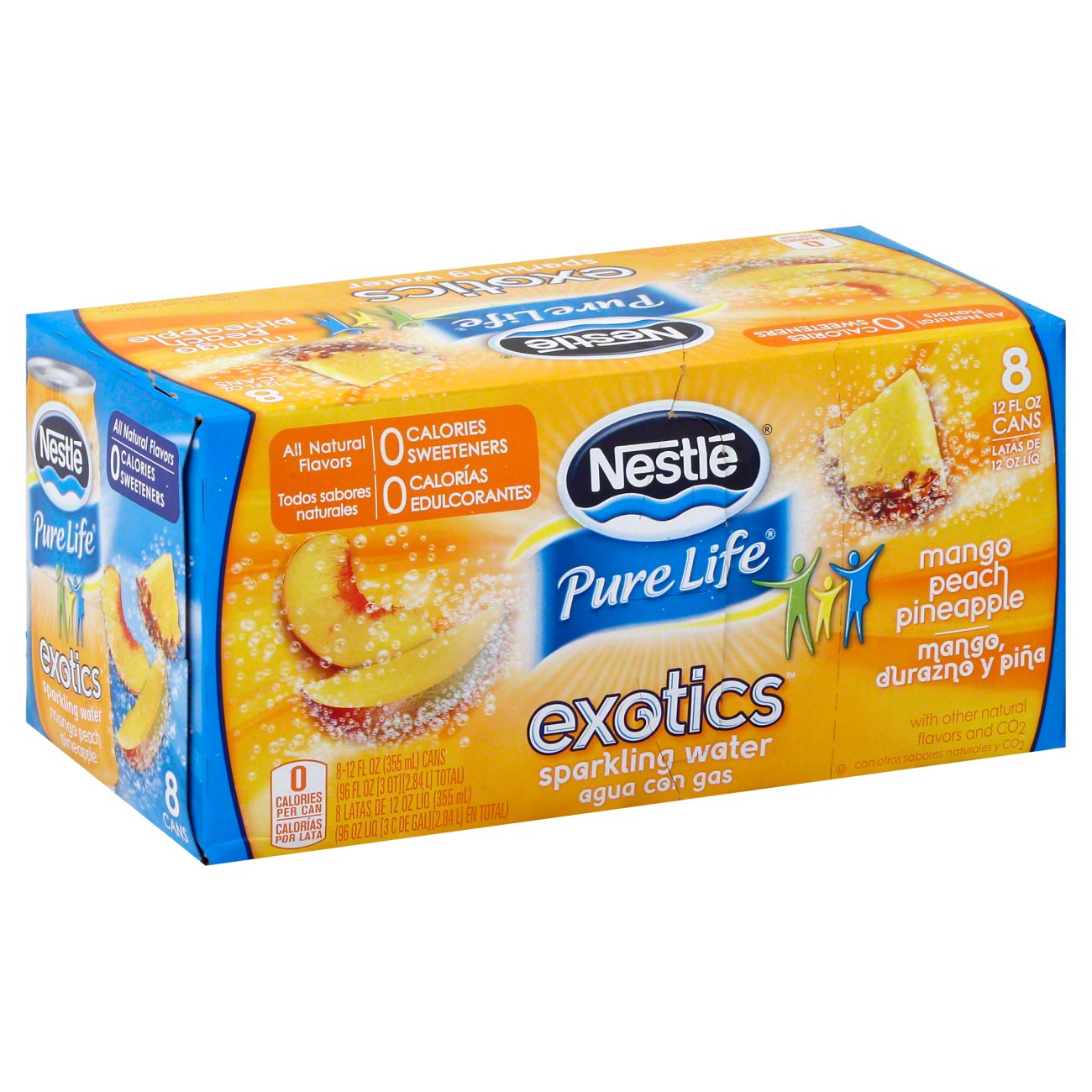 Nestle Exotics Mango Peach Pineapple Sparkling Water - Shop Water at H-E-B
