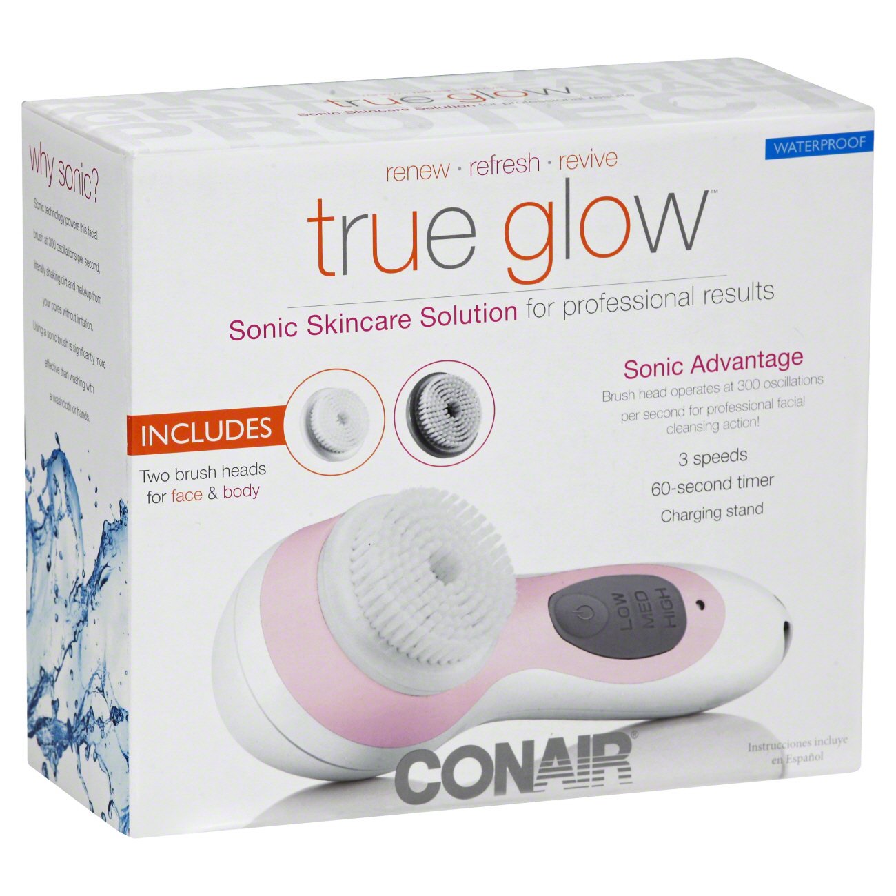 Conair True Glow Sonic Skincare Solution Brush - Shop Facial masks ...