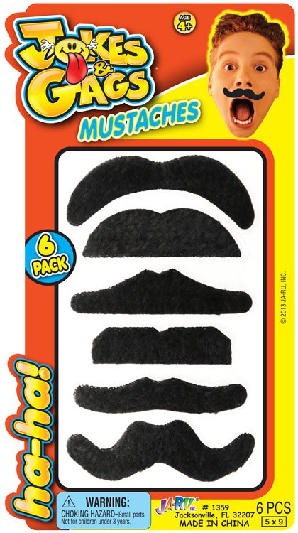 Ja-Ru Jokes and Gags Fake Mustaches - Shop Dress up & pretend play at H-E-B