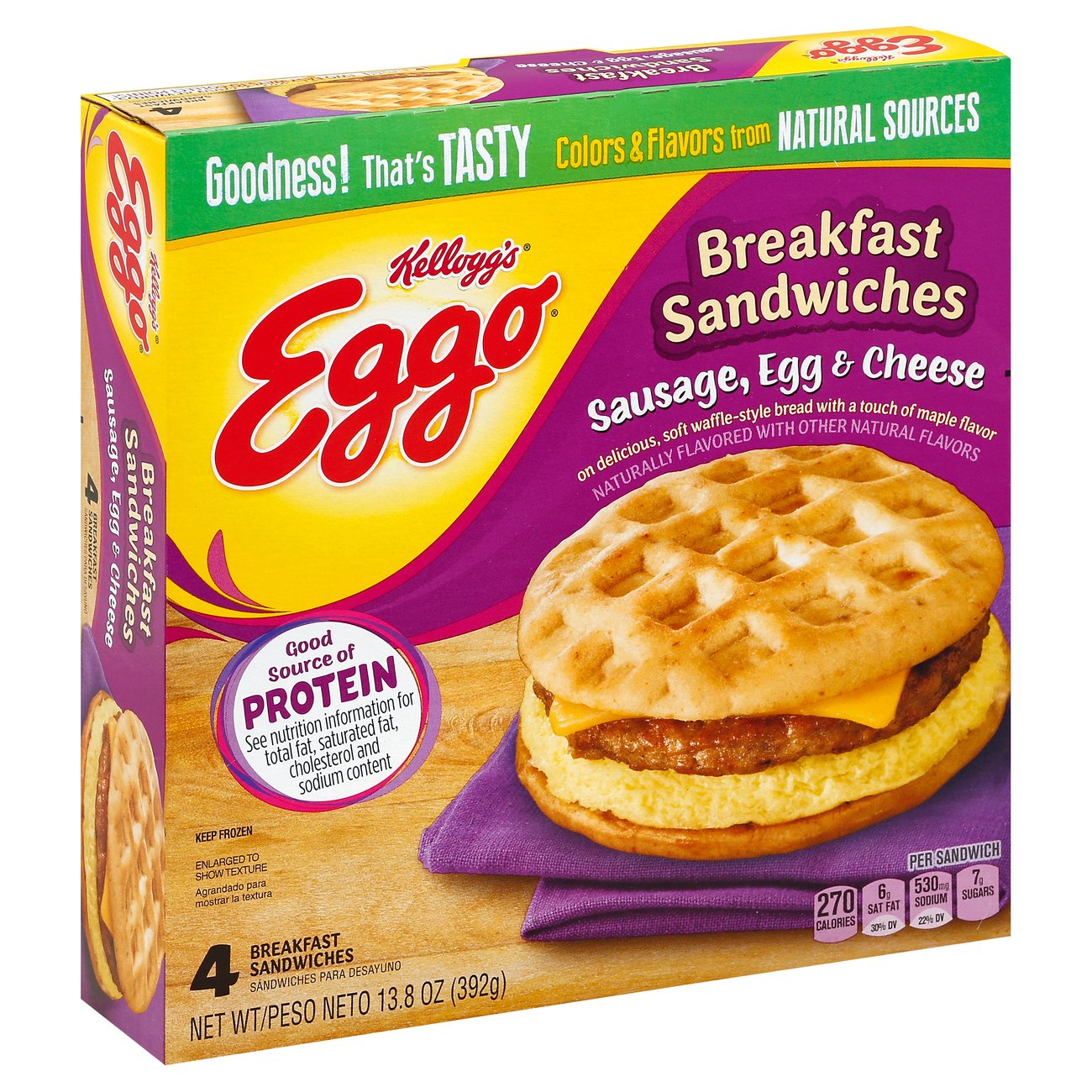 Eggo Sausage Egg Cheese Breakfast Sandwich - Shop Meals & Sides at H-E-B