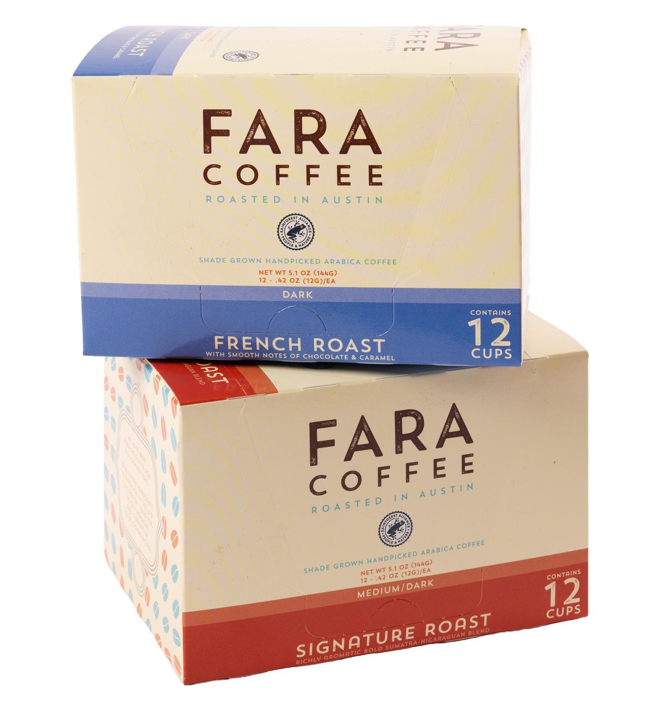 Fara Coffee Signature Medium & Dark Roast Single Serve Coffee Cups - Shop Coffee at H-E-B