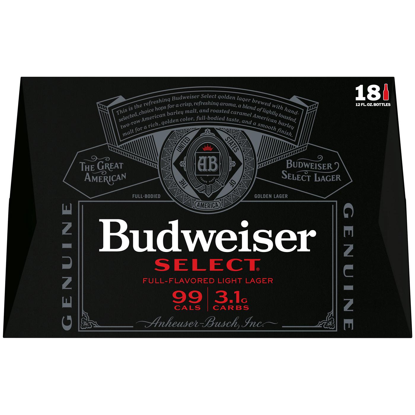 Budweiser Select Light Lager Beer, 18 pack - Shop Beer at H-E-B