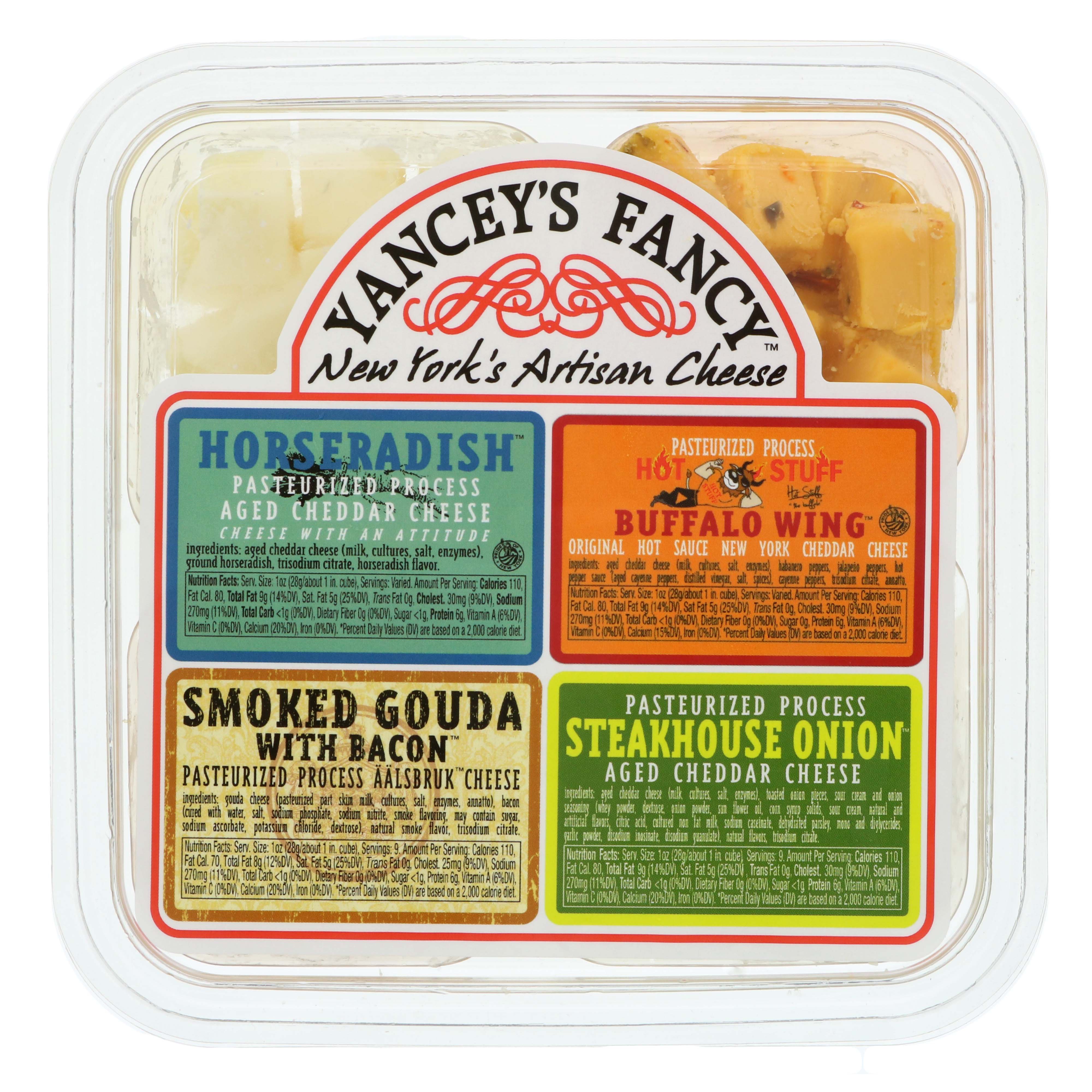 Yancey's Fancy Variety Cubed Cheese Snack Tray - Shop Cheese at H-E-B