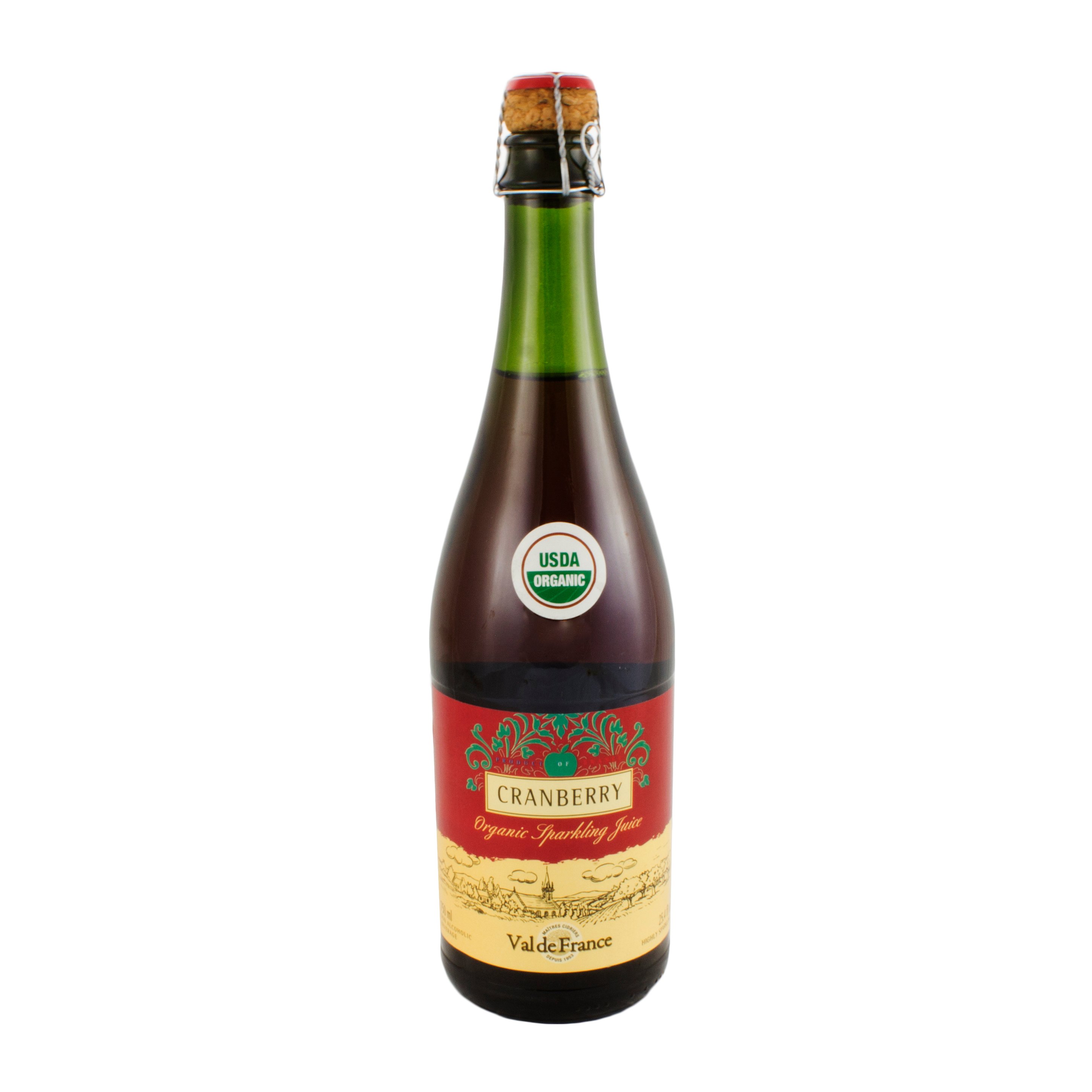 Val de France Organic Sparkling Juice Cranberry - Shop Juice at H-E-B
