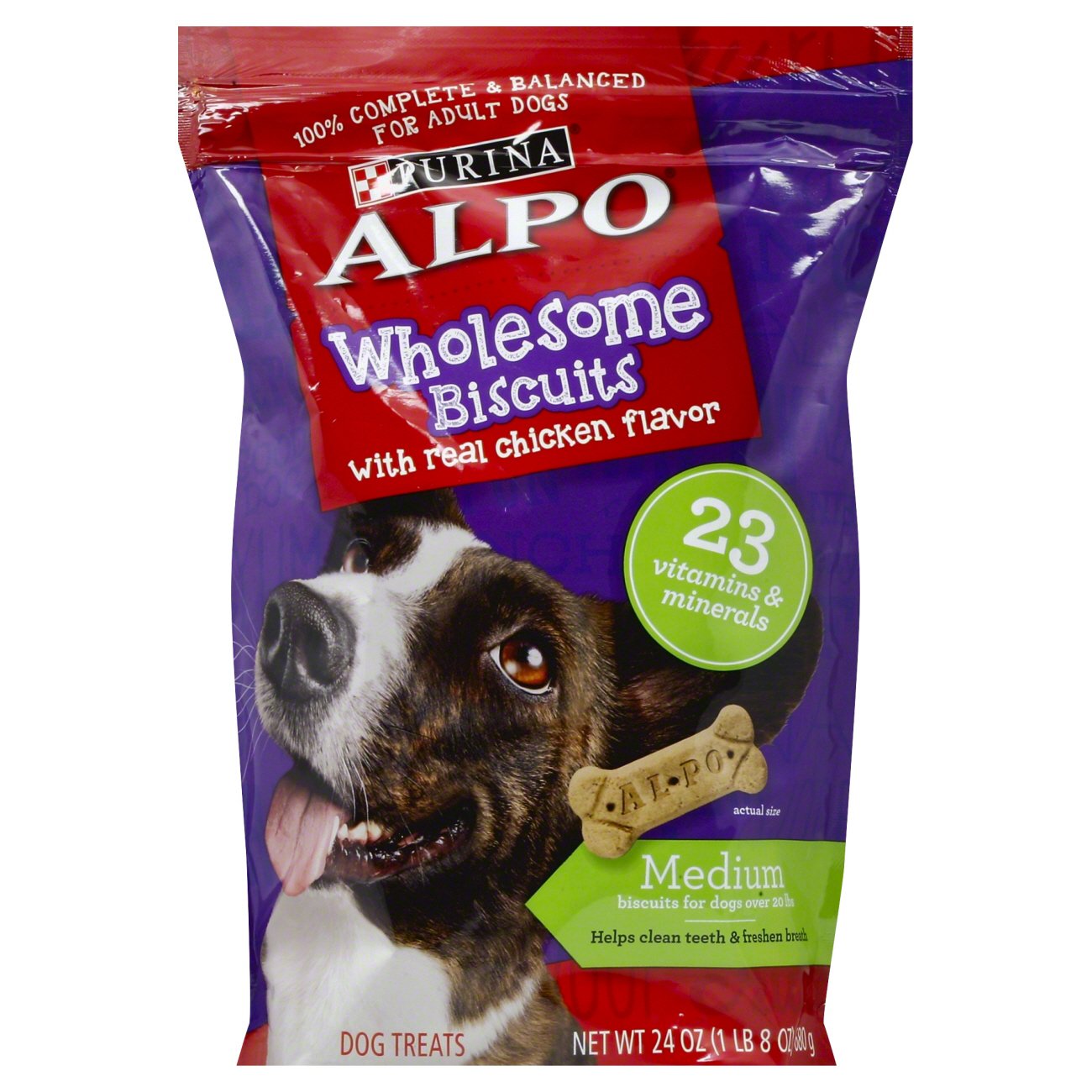 Purina Alpo Wholesome Chicken Flavor Medium Dog Biscuit - Shop Biscuits ...